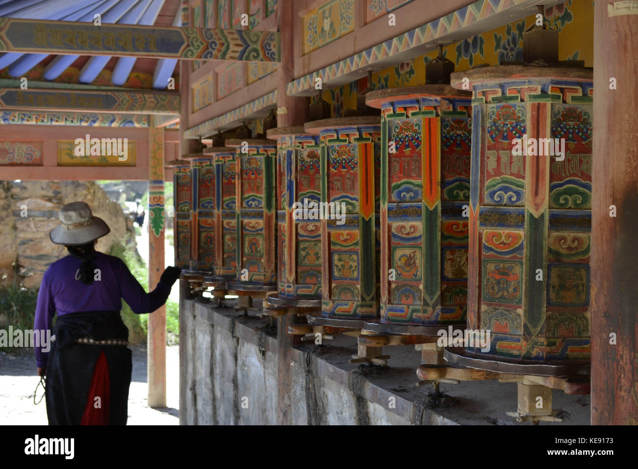 The life around Labrang in Xiahe, Amdo Tibet, China. Pilgrims are ...