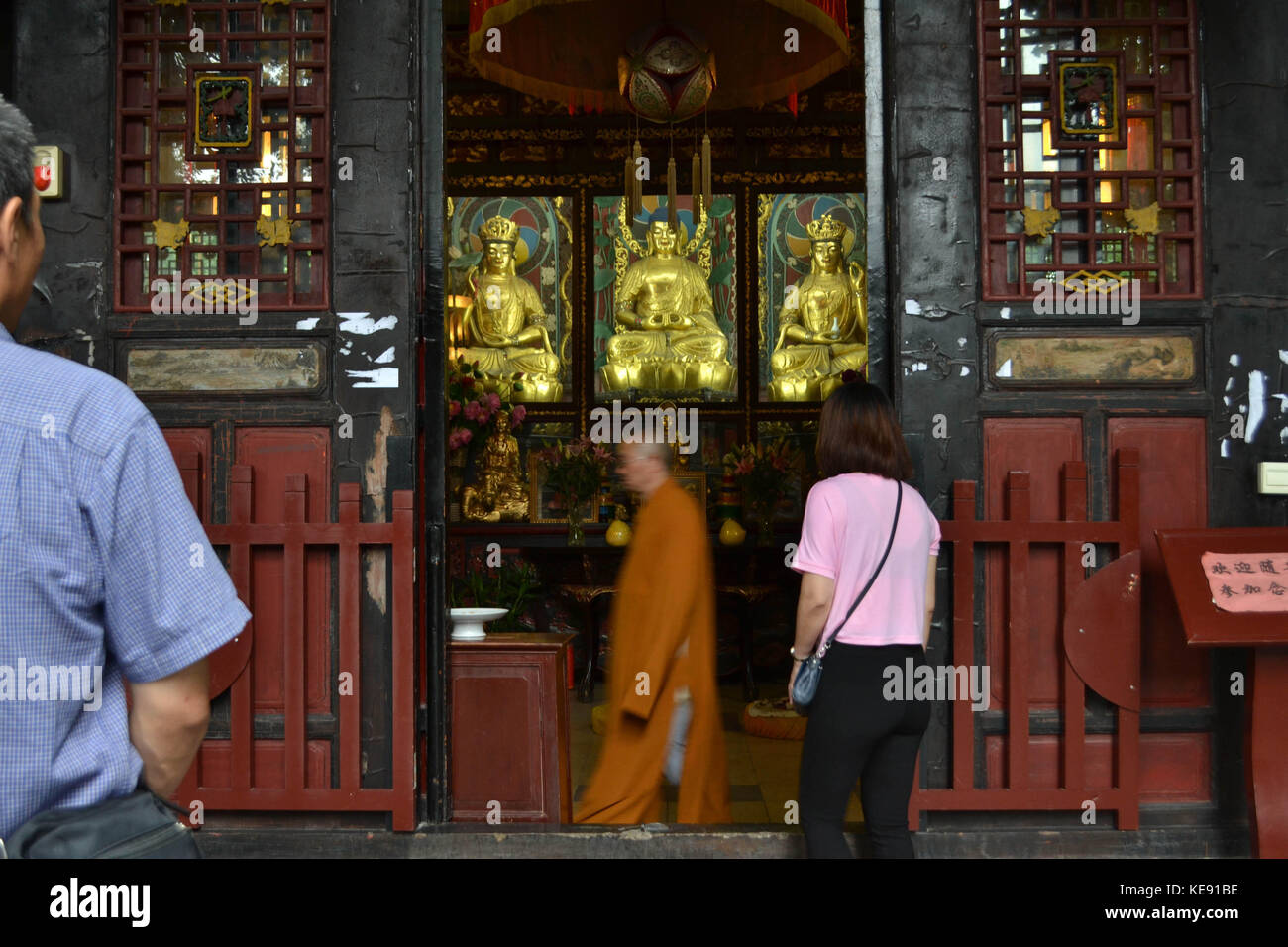 Buddhist monks doing a ritual by walking. He did circumambulation ...
