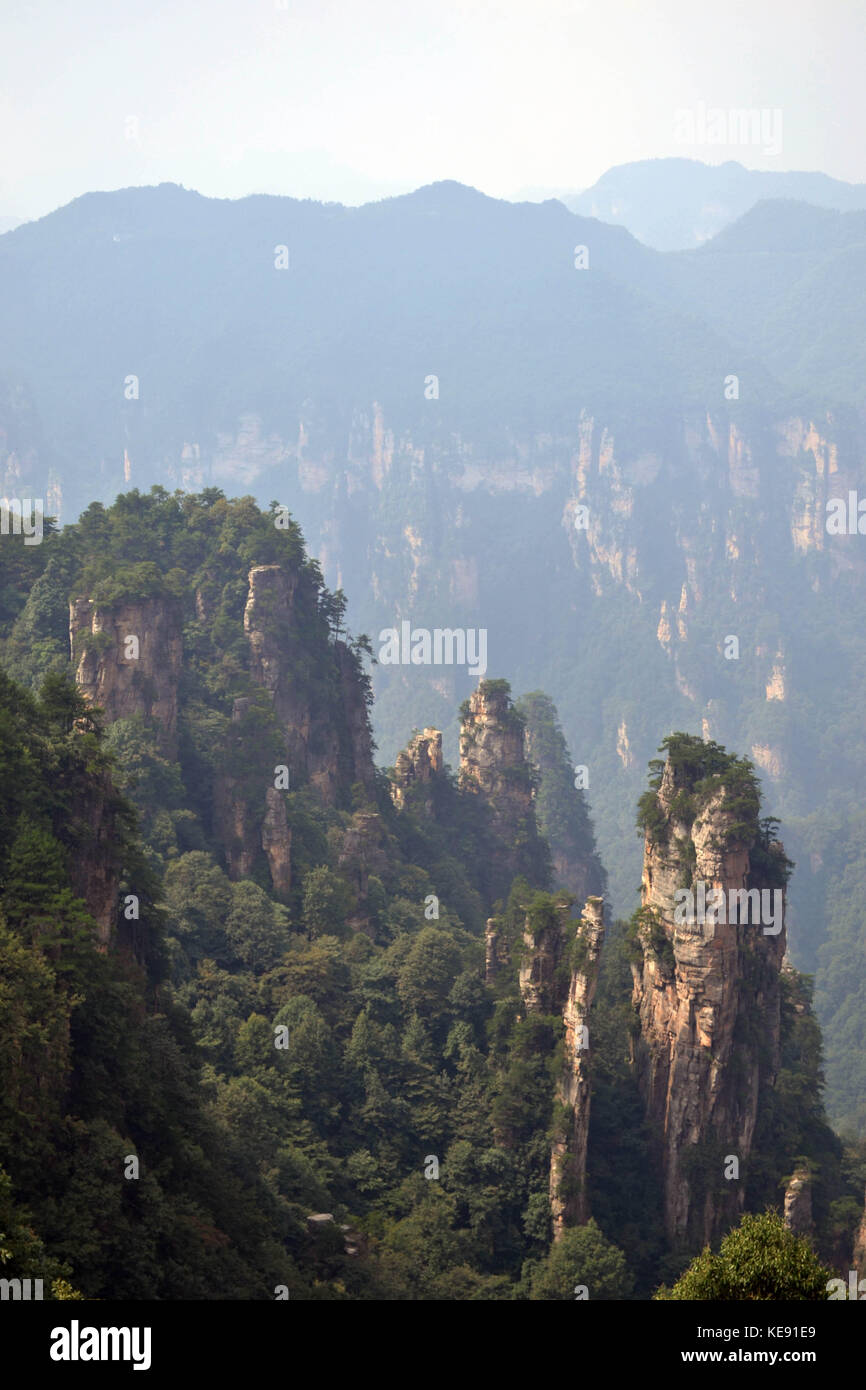 Rock formations around Wulingyuan Scenic Area. What a dramatic ...
