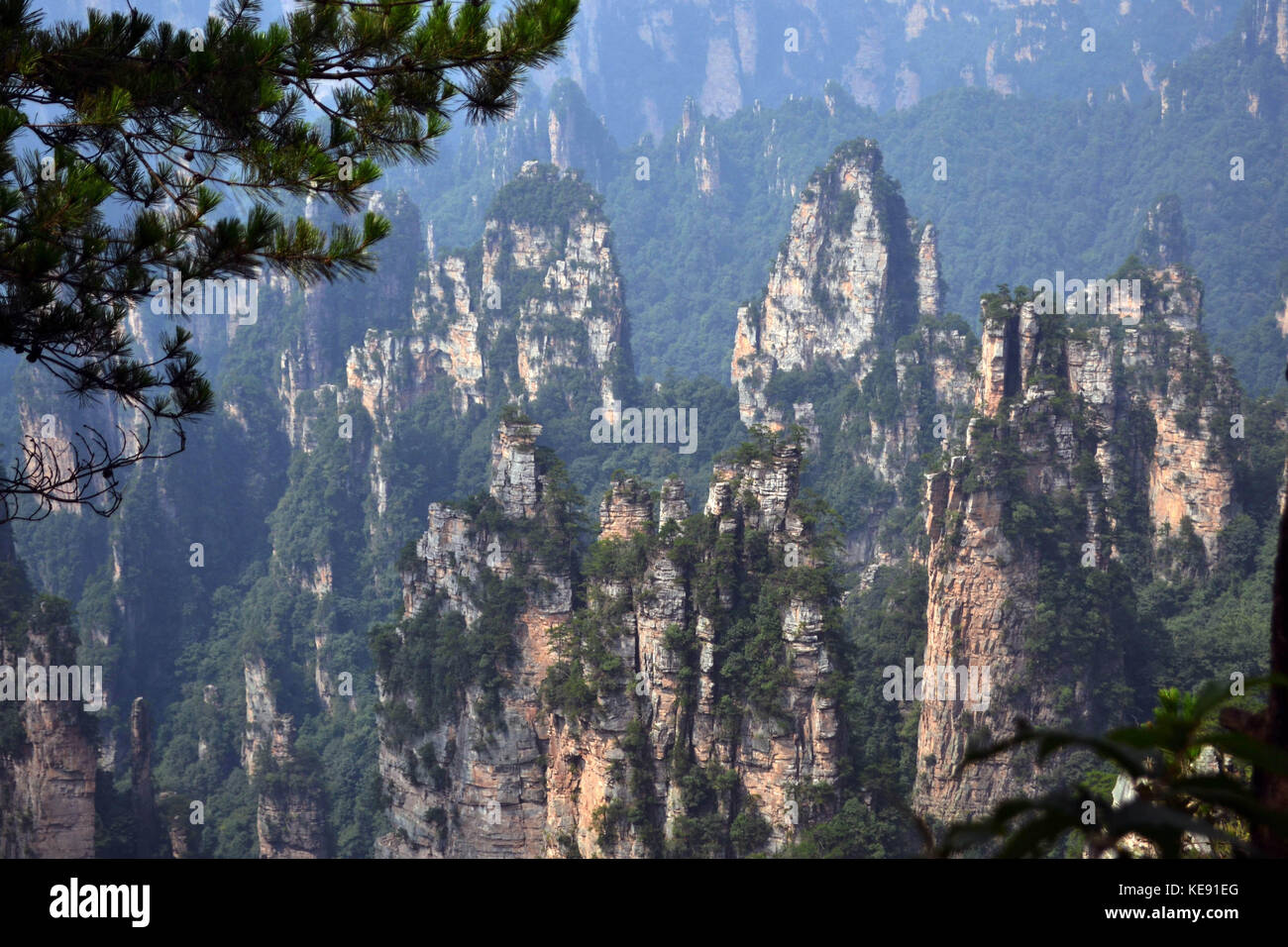 Rock formations around Wulingyuan Scenic Area. What a dramatic ...