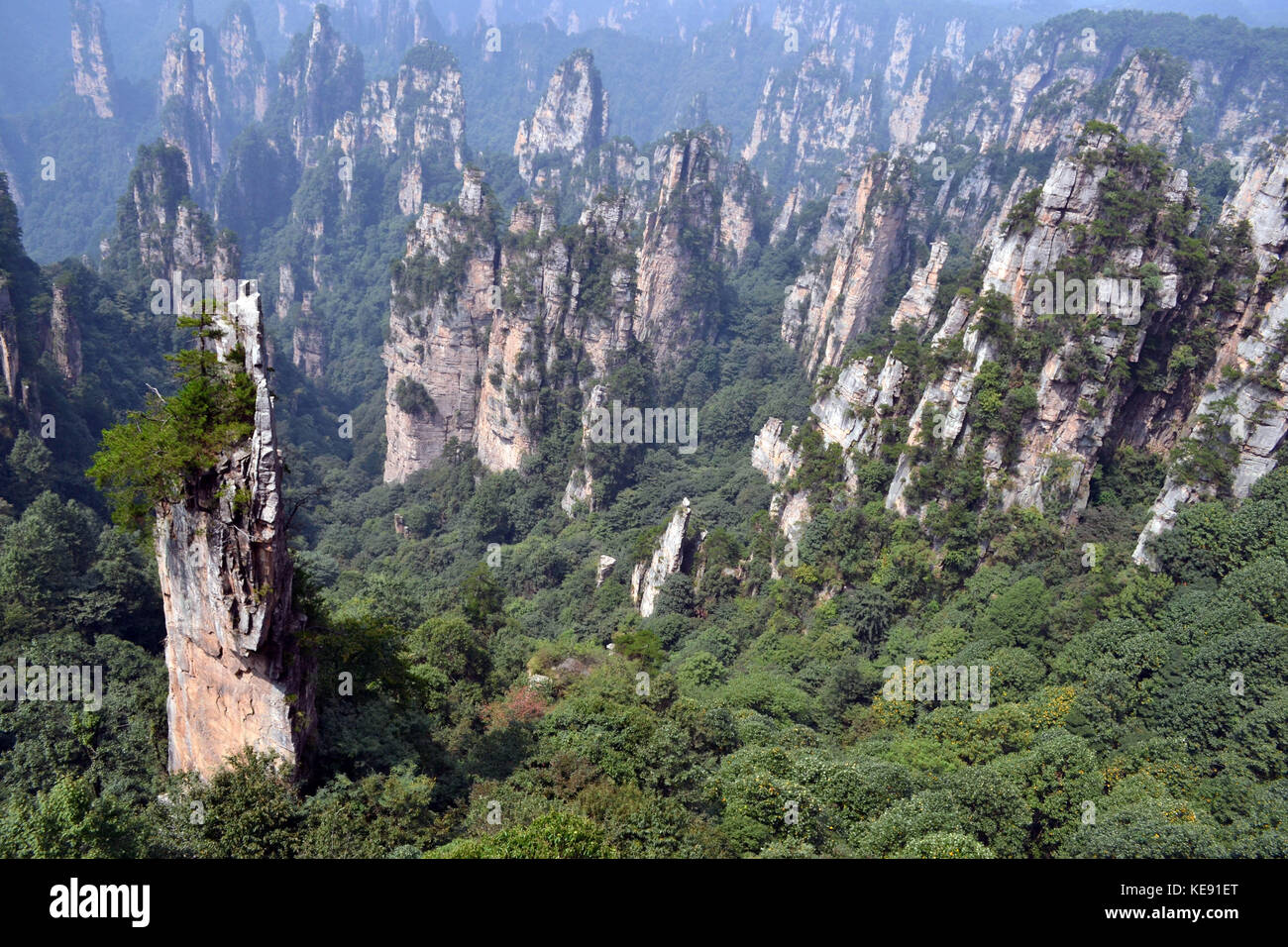 Rock formations around Wulingyuan Scenic Area. What a dramatic ...