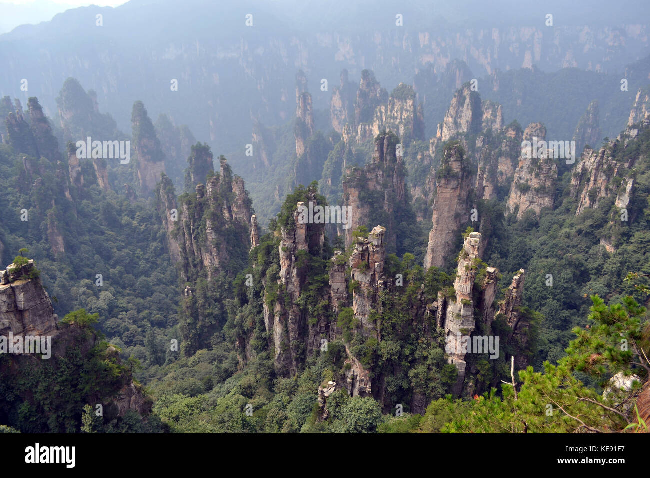Rock formations around Wulingyuan Scenic Area. What a dramatic ...