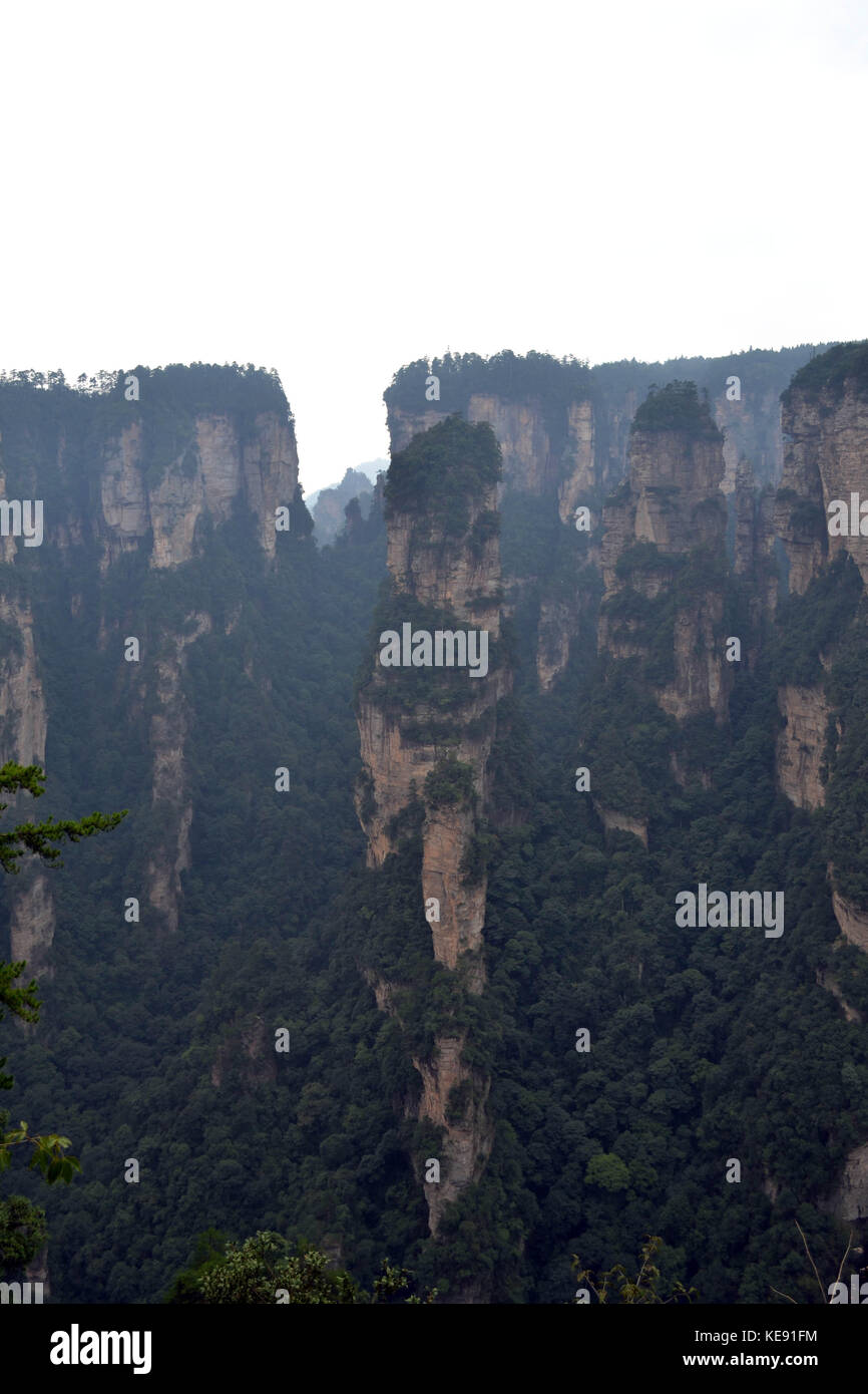 Rock formations around Wulingyuan Scenic Area. What a dramatic ...
