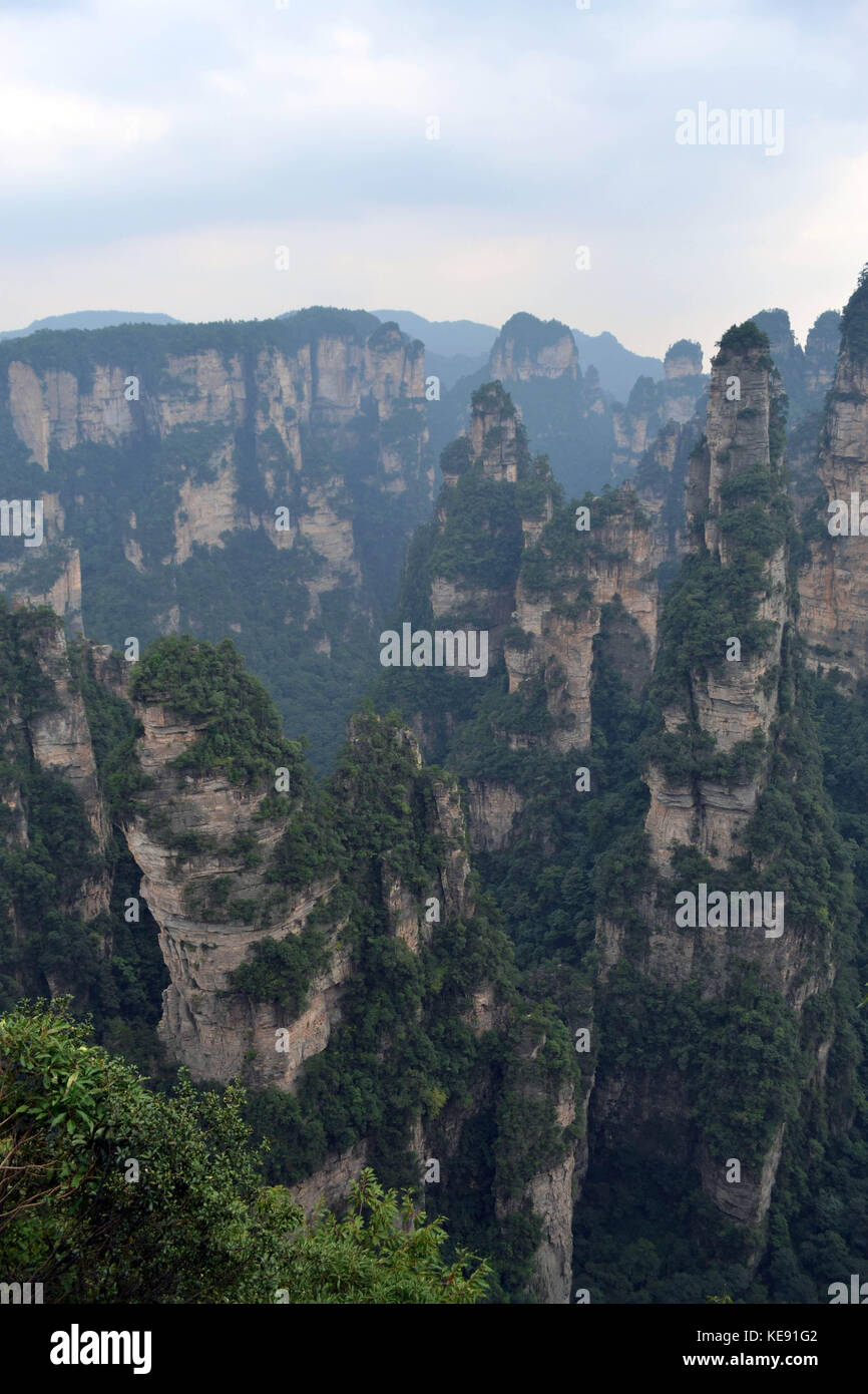Rock formations around Wulingyuan Scenic Area. What a dramatic ...