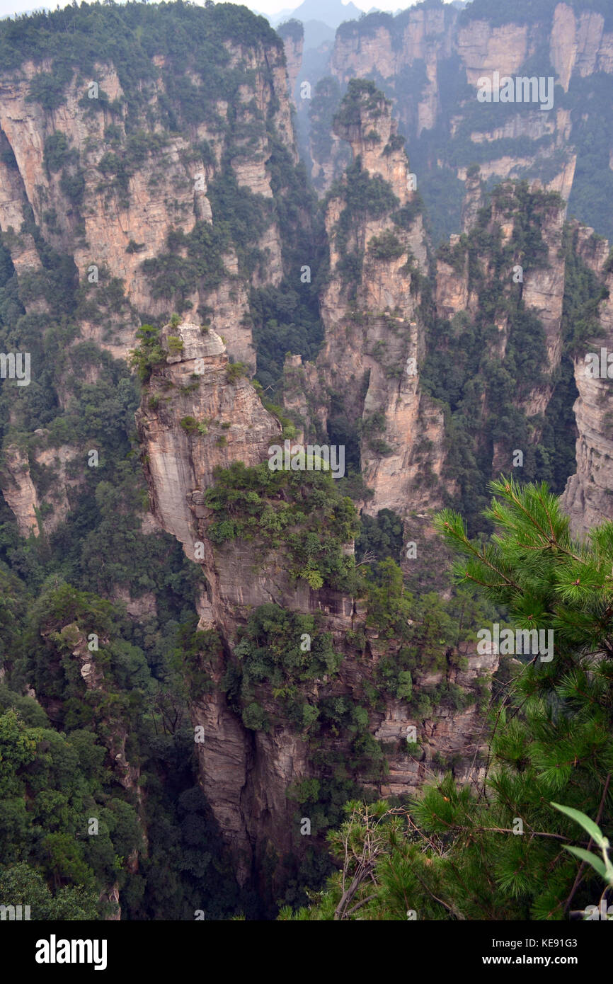 Rock formations around Wulingyuan Scenic Area. What a dramatic ...