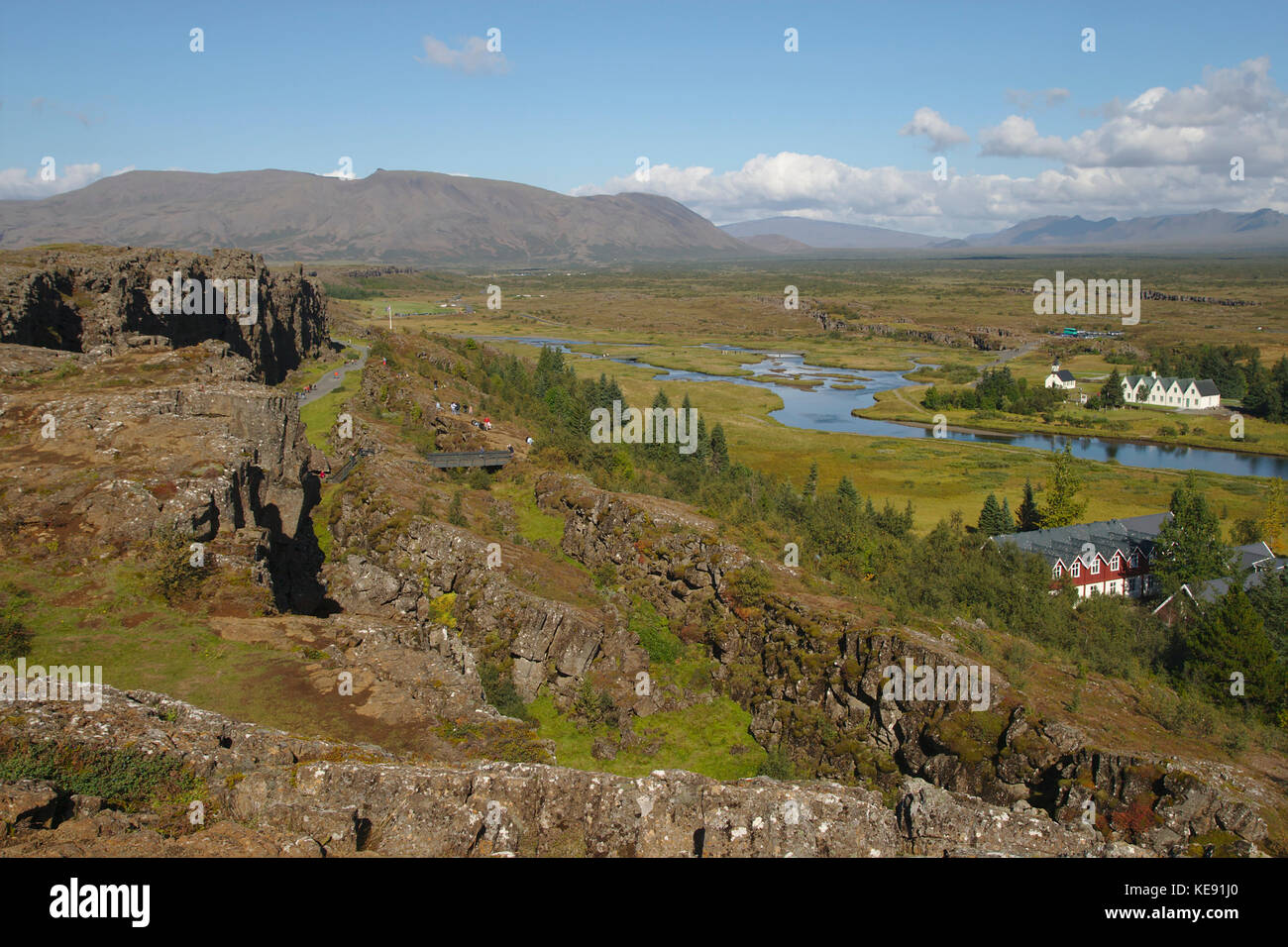 Rift valleys in Thingvellir, Iceland Stock Photo - Alamy