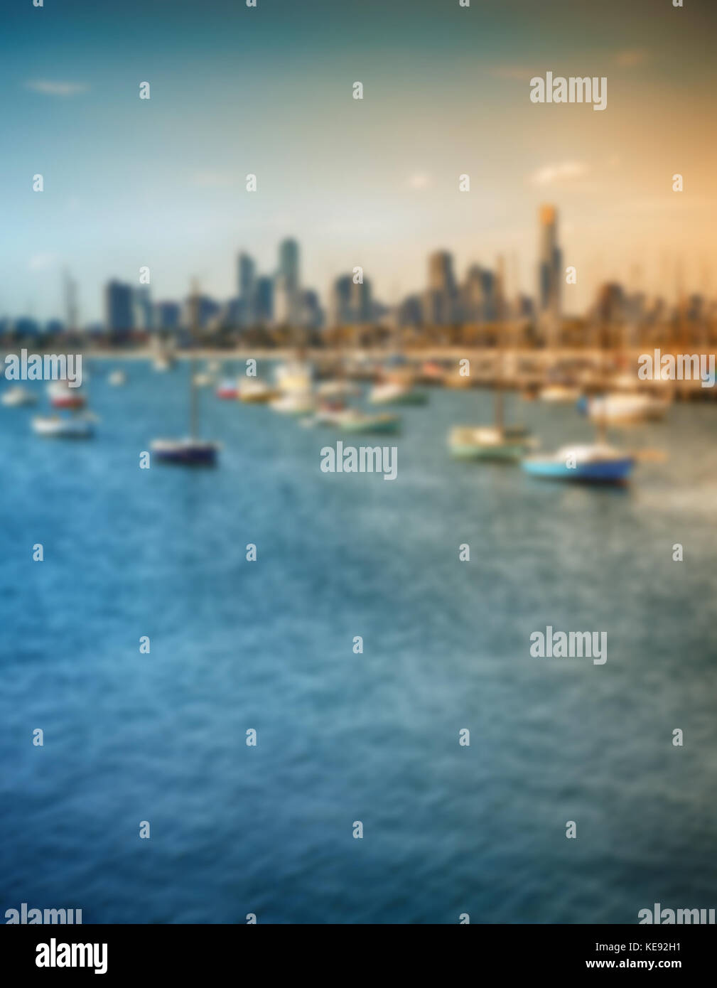 Blurred unfocused picture of boats in city Stock Photo - Alamy
