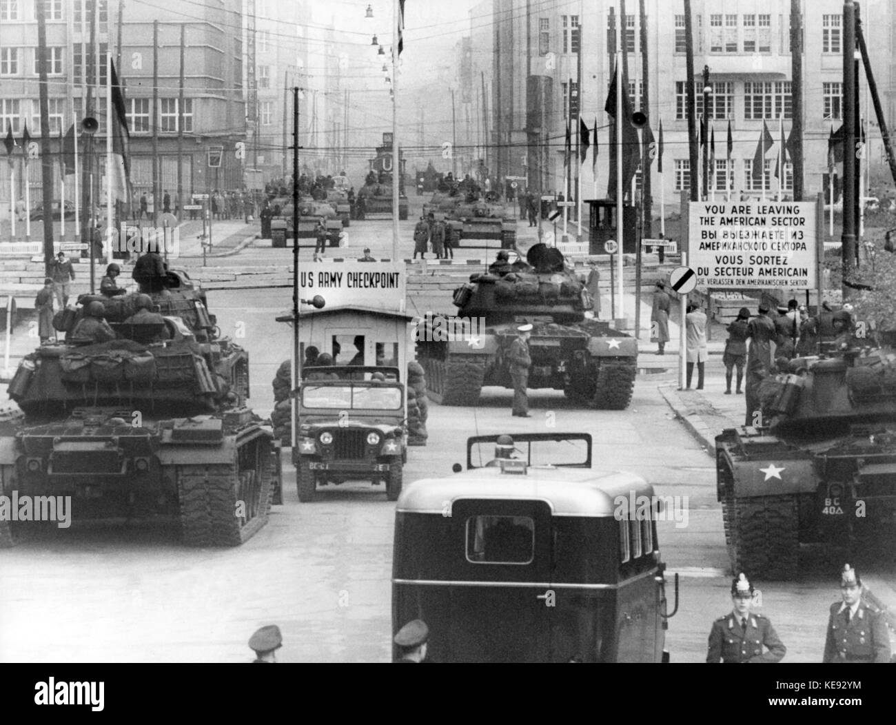 American (Front) and Soviet (in the back) Amours at an US-Army ...