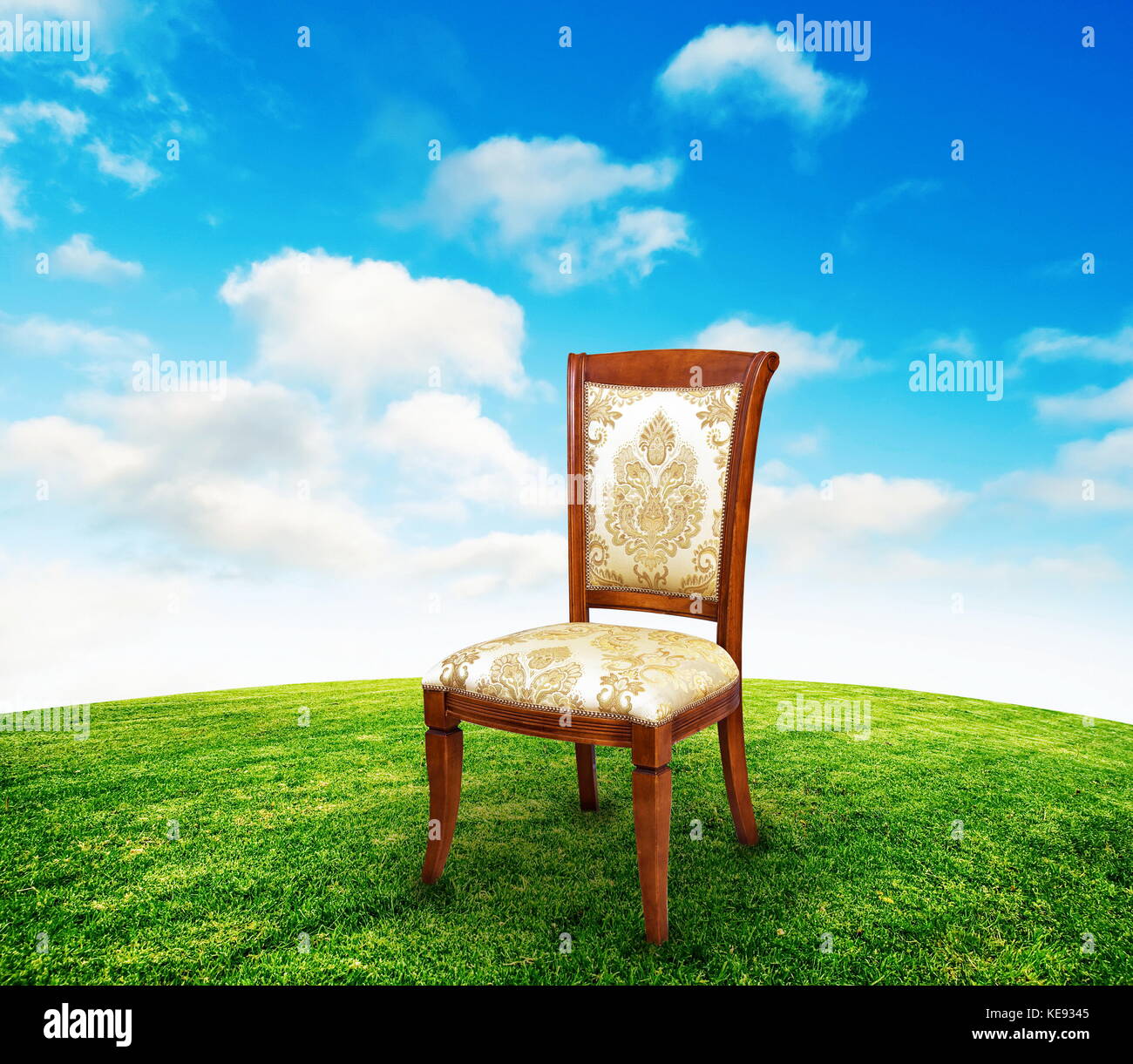 Antique chair grass hi-res stock photography and images - Alamy