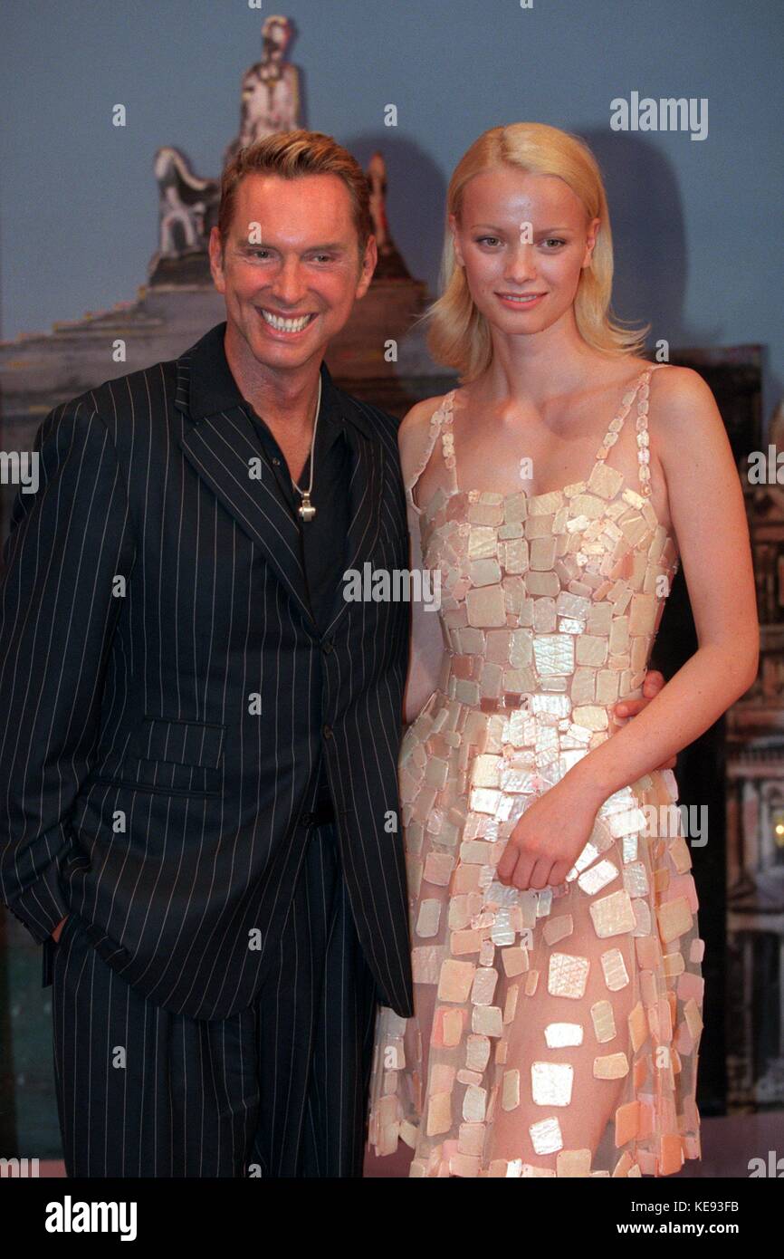 German fashion designer Wolfgang Joop and model Franziska Knuppe at ...