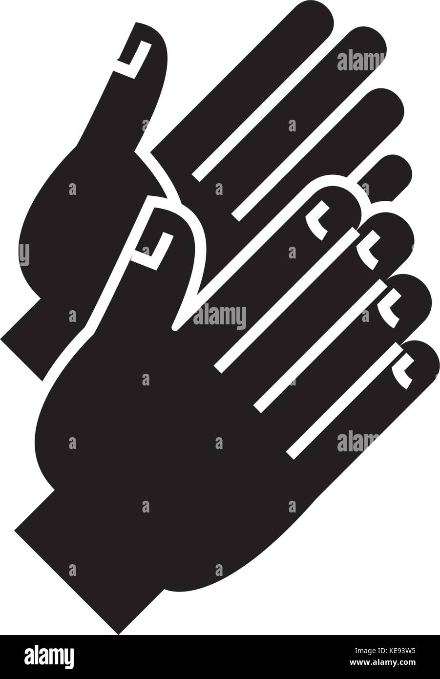 applause icon, vector illustration, black sign on isolated background Stock Vector Image & Art ...