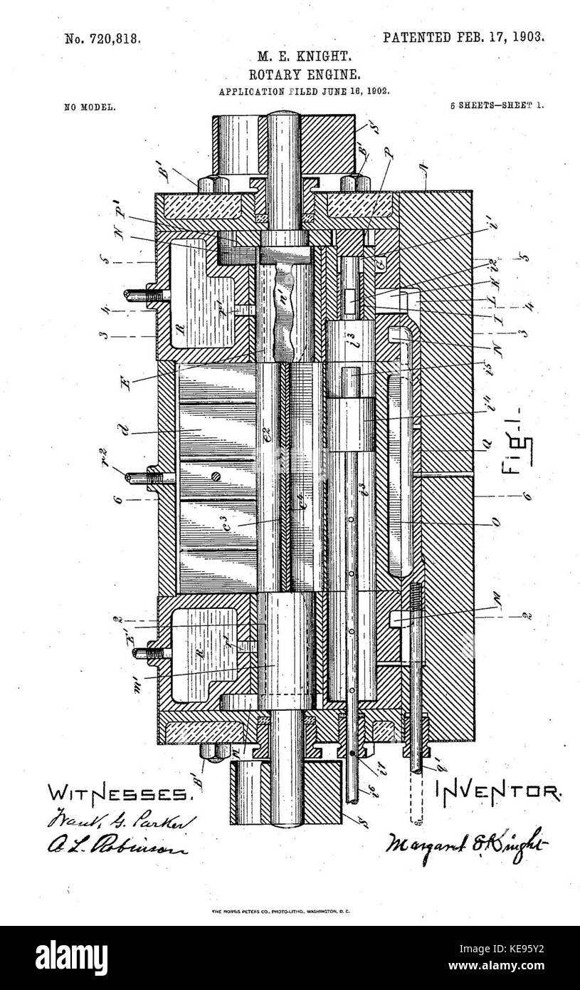 The US720818 patent describes a rotary engine, a type of internal ...