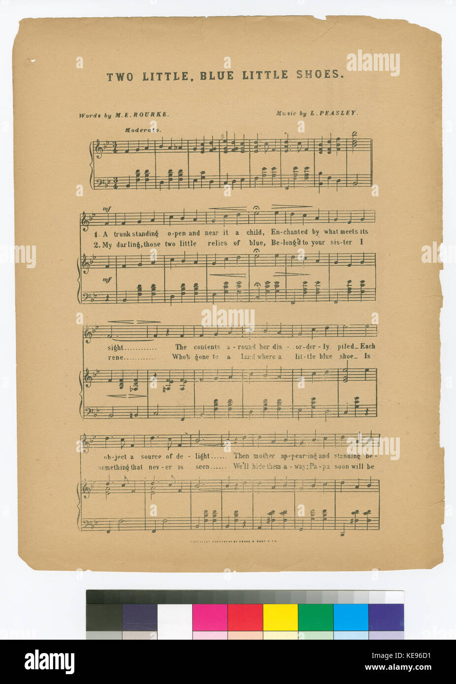 Two little, blue little shoes (NYPL Hades 464331 1943971 Stock Photo ...