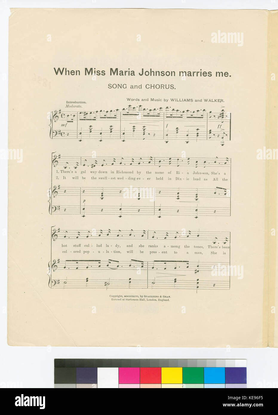 When Miss Maria Johnson marries me (NYPL Hades 464339 1709873 Stock ...