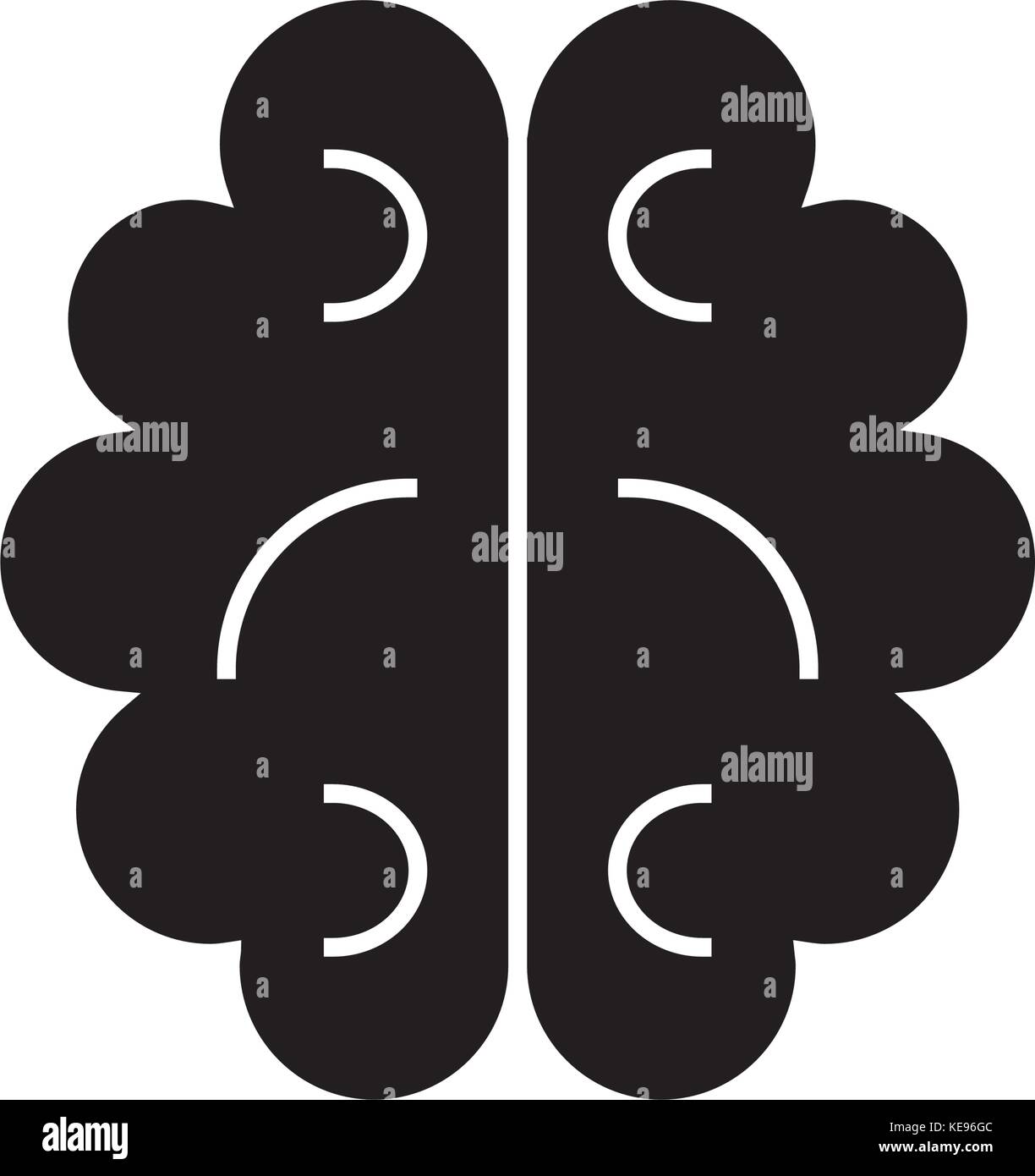 brain icon, vector illustration, sign on isolated background Stock ...