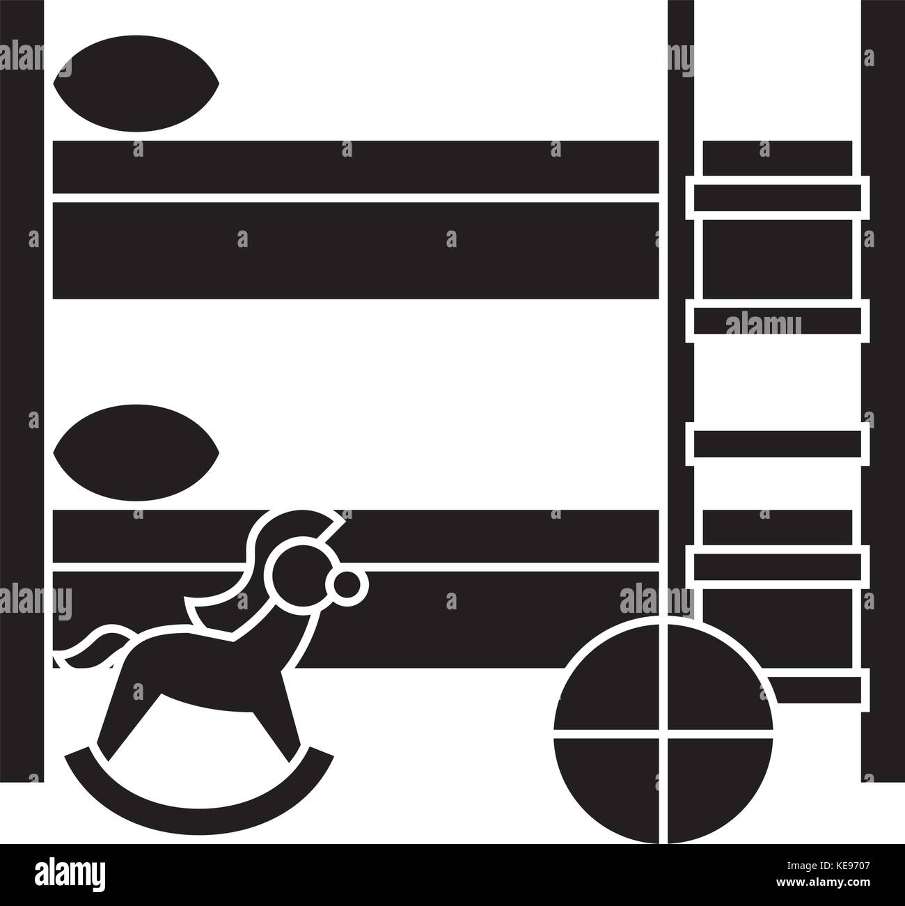 children room icon, vector illustration, sign on isolated background ...