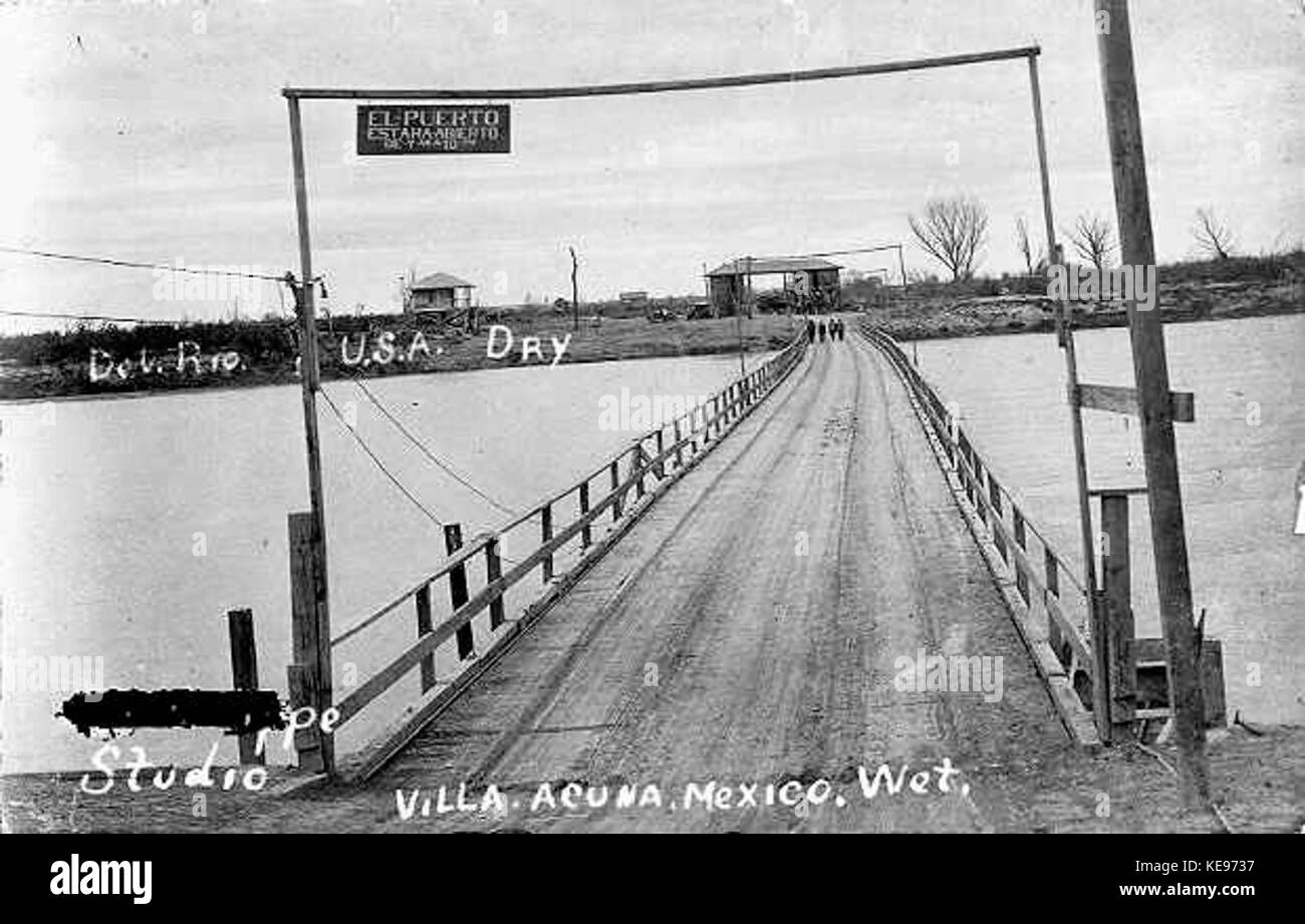 View of Del Rio from Acuna 1922 Stock Photo - Alamy