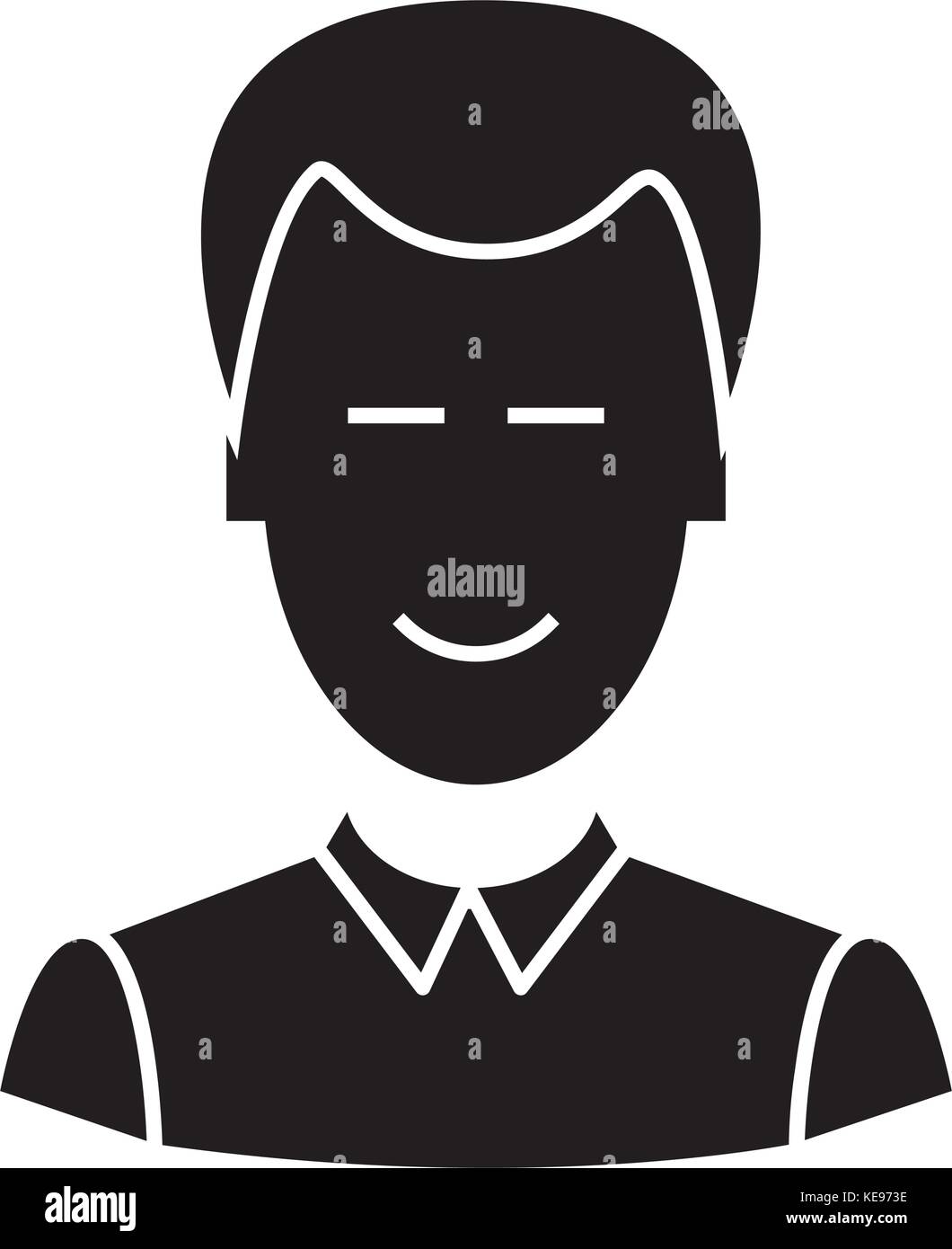 clerk icon, vector illustration, sign on isolated background Stock ...