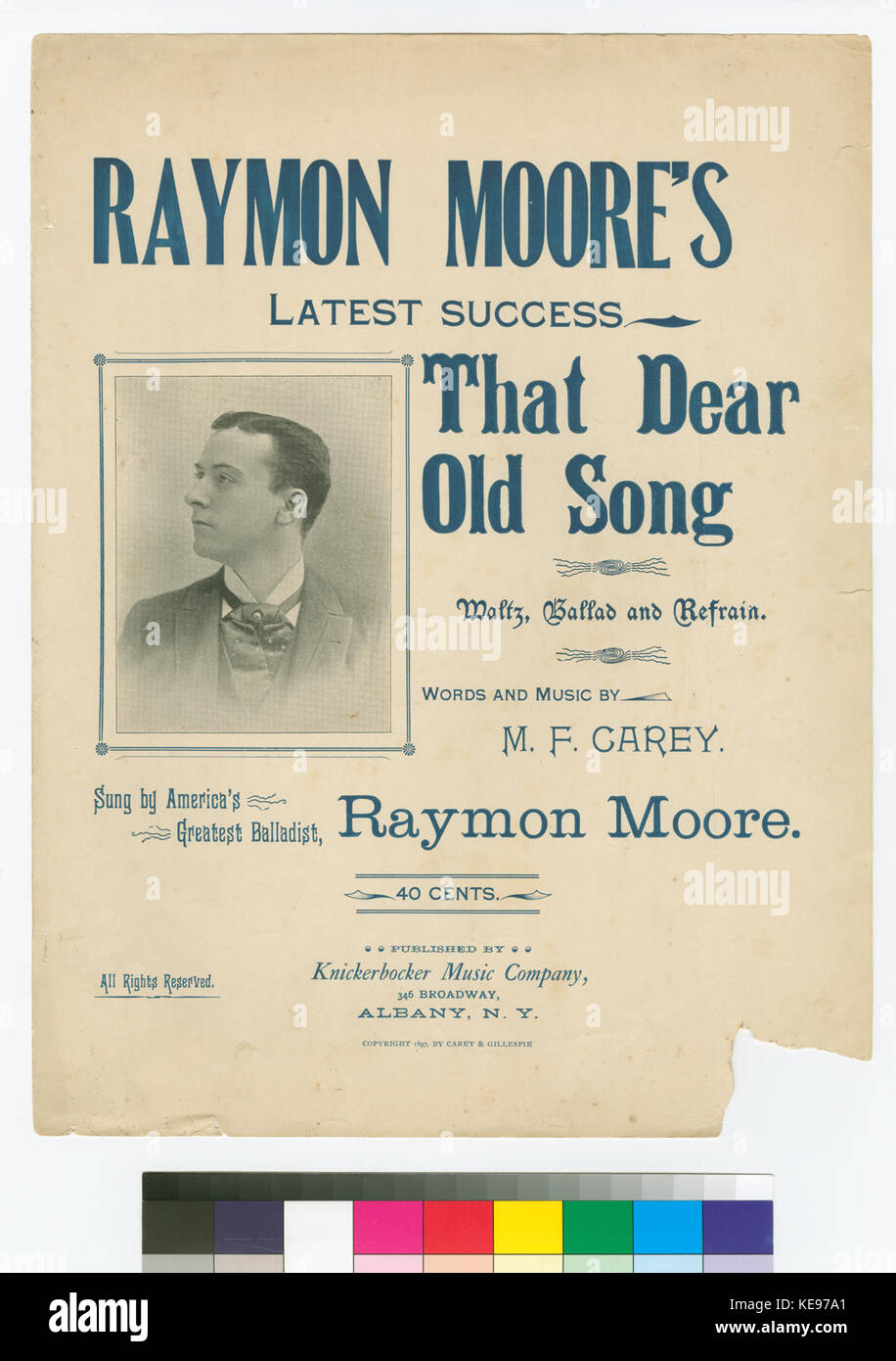 That dear old song (NYPL Hades 464680 1165735 Stock Photo - Alamy