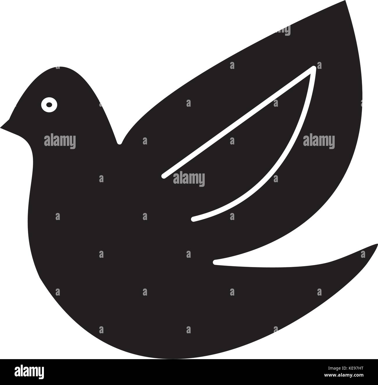 dove, bird icon, vector illustration, sign on isolated background Stock ...