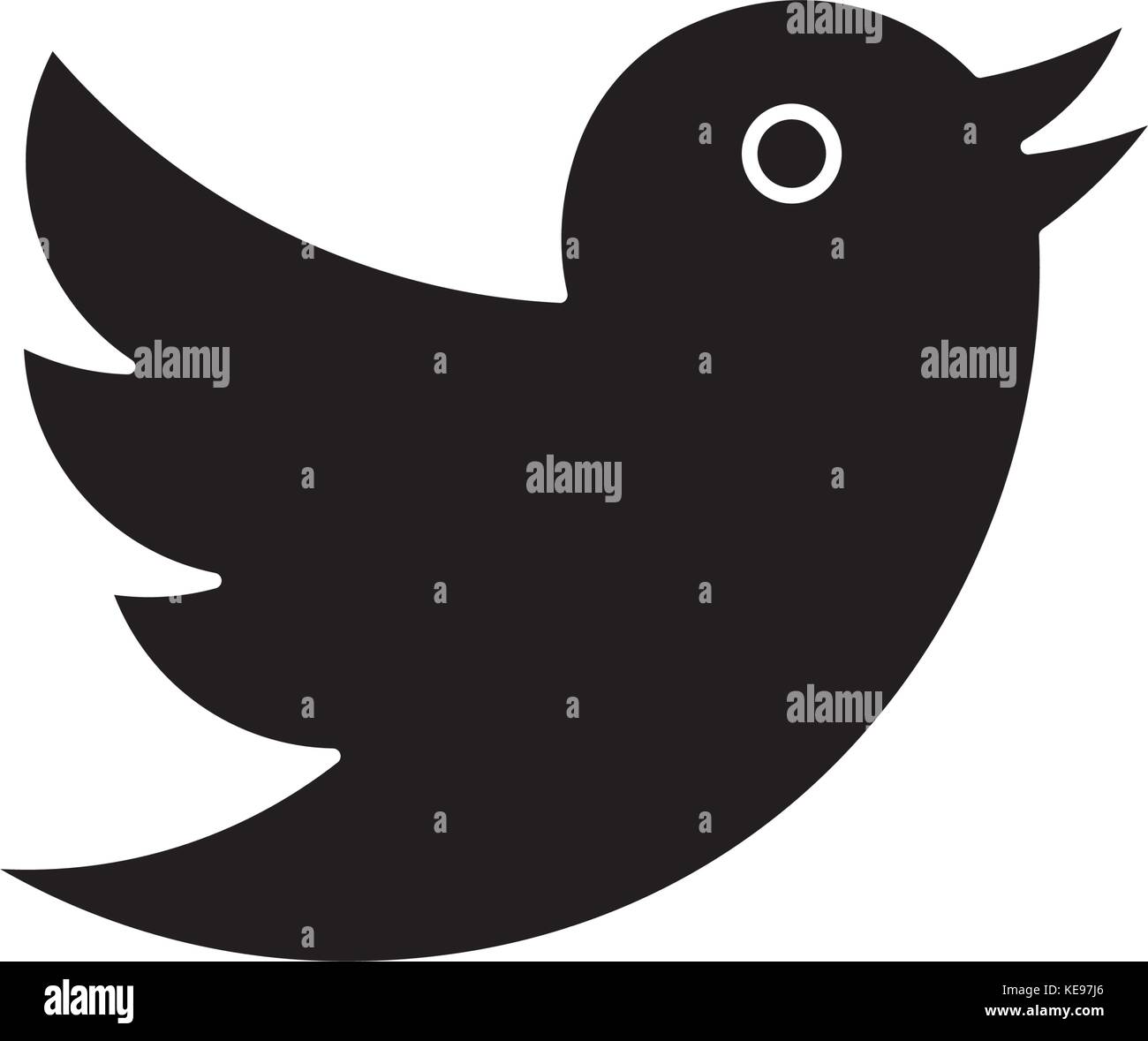 dove, twitter icon, vector illustration, sign on isolated background ...