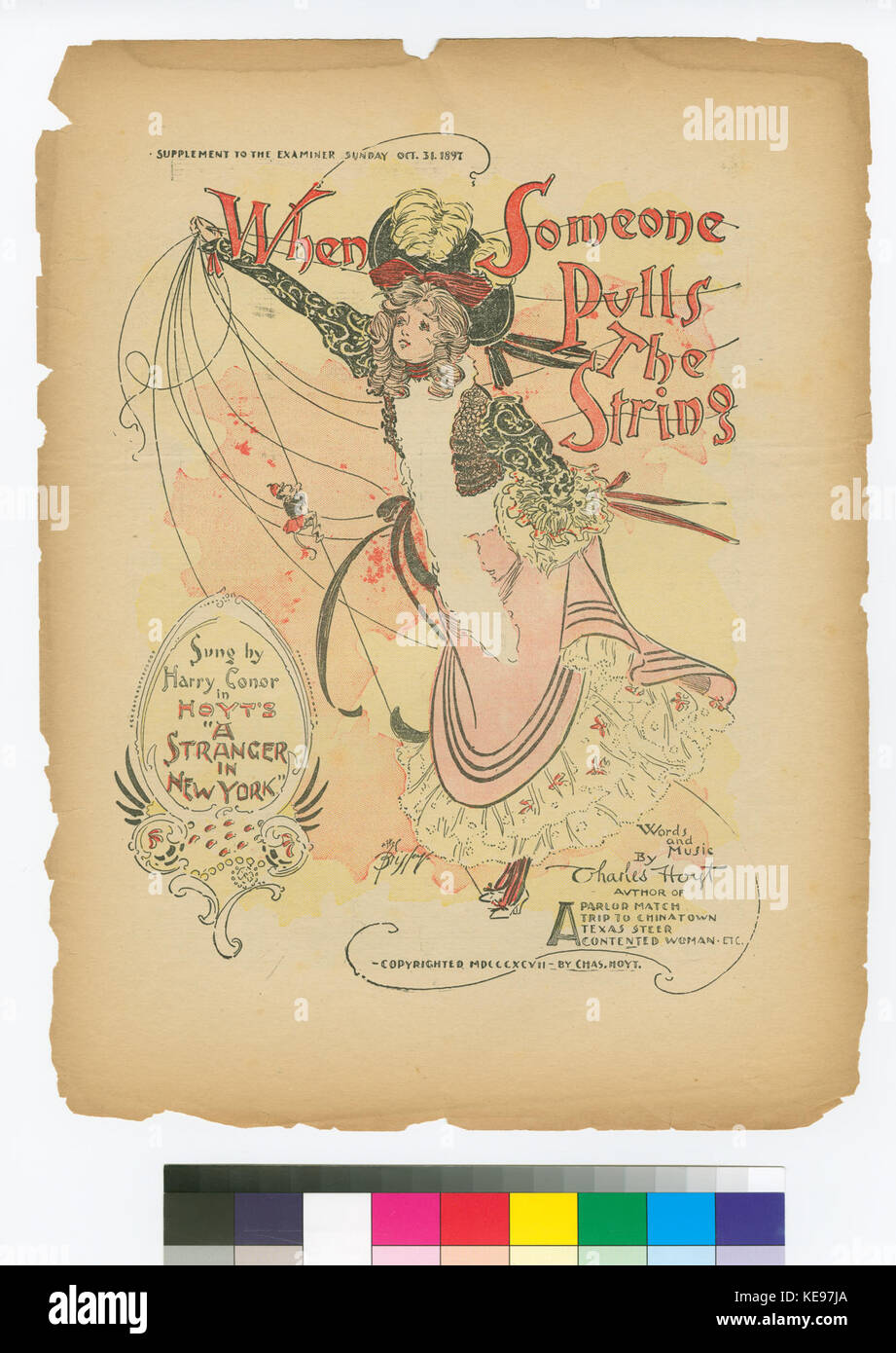The image 'When Someone Pulls the String' depicts a theatrical scene ...