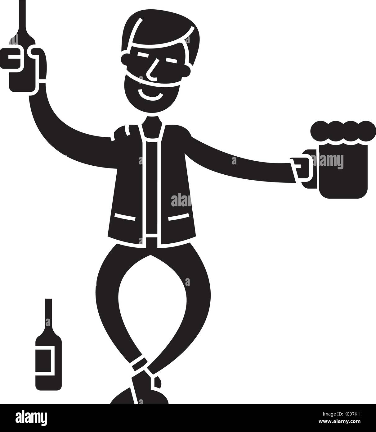 Cartoon Drunk Man Stock Photos & Cartoon Drunk Man Stock Images - Alamy