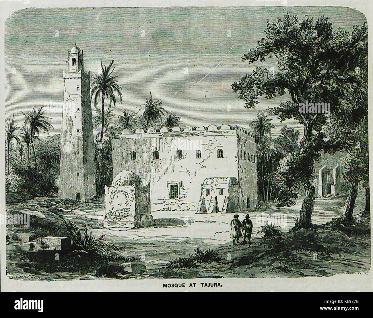 Mosque at Tajura Ainsworth William Francis 1870 Stock Photo - Alamy