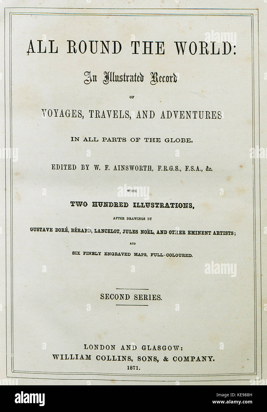 Title page of the second volume Ainsworth William Francis 1870 Stock ...