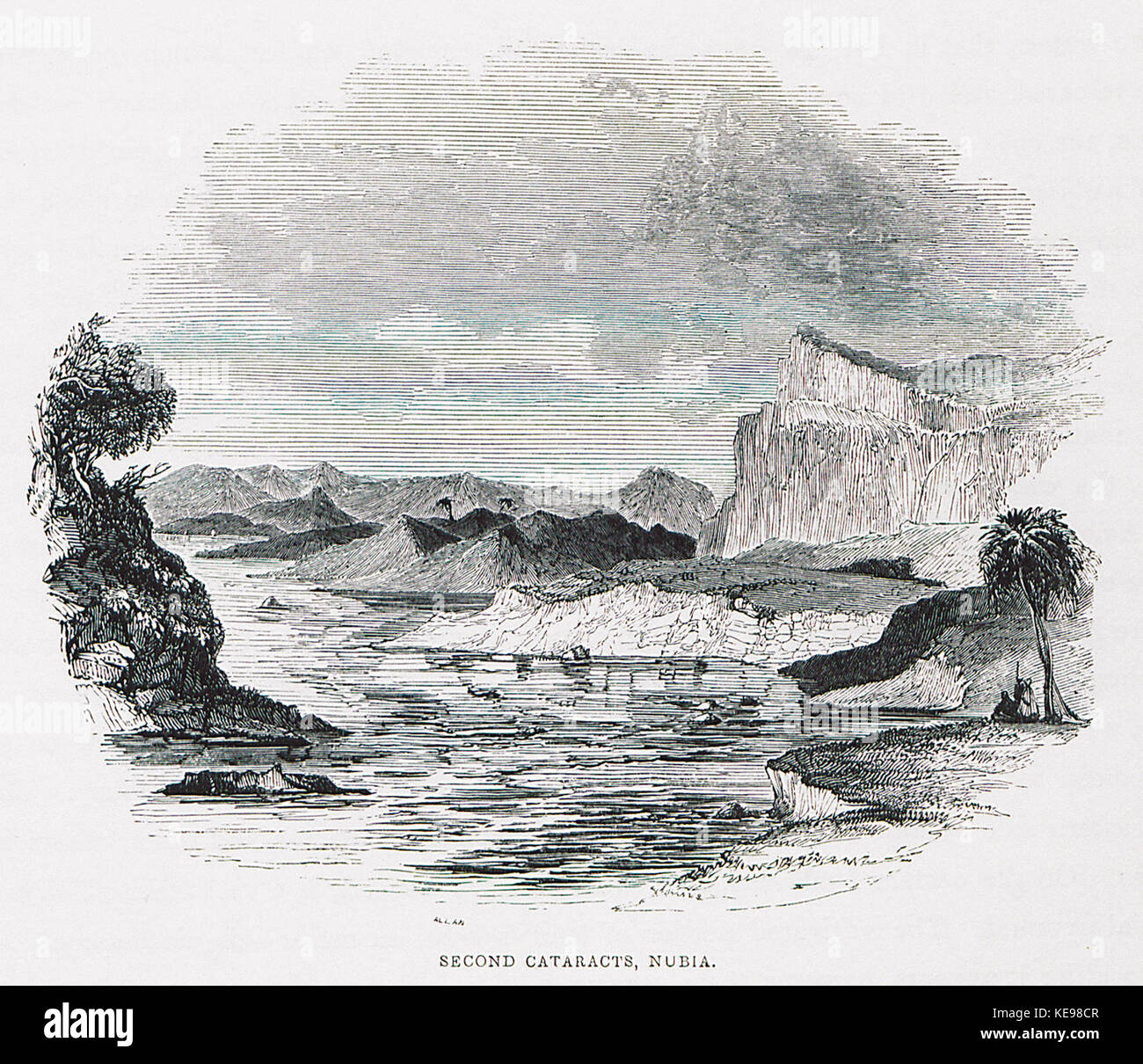 Second cataracts, Nubia Allan John H 1843 Stock Photo - Alamy