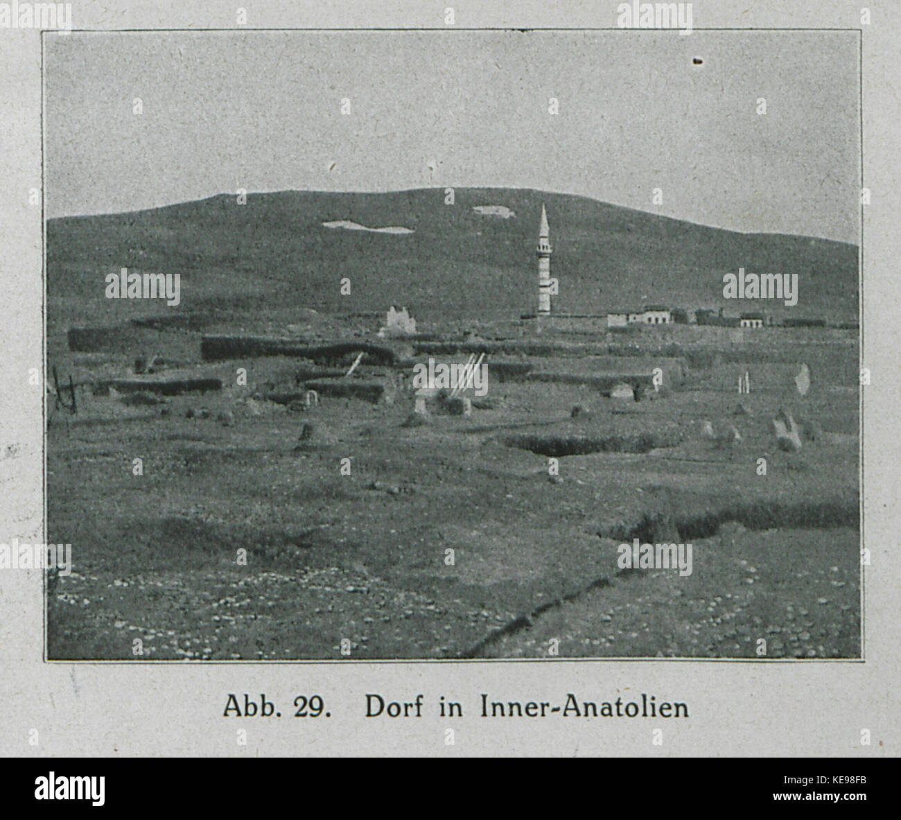 This image from 1919 shows a village in Inner Anatolia, Turkey, taken ...