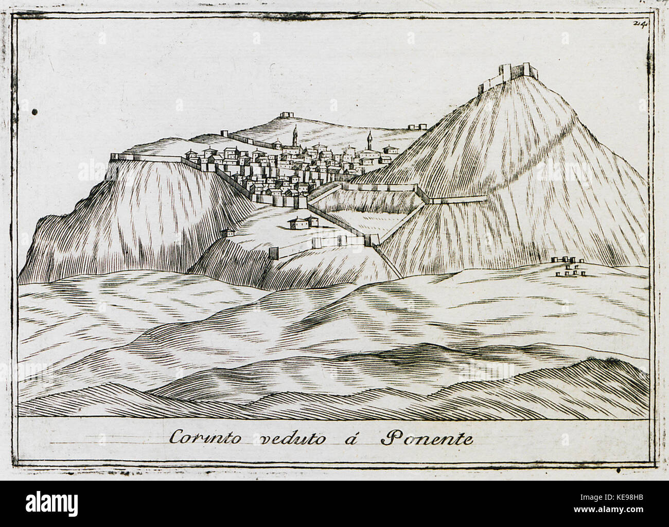 Corinto veduto a Ponente Coronelli Vincenzo 1686 Stock Photo - Alamy