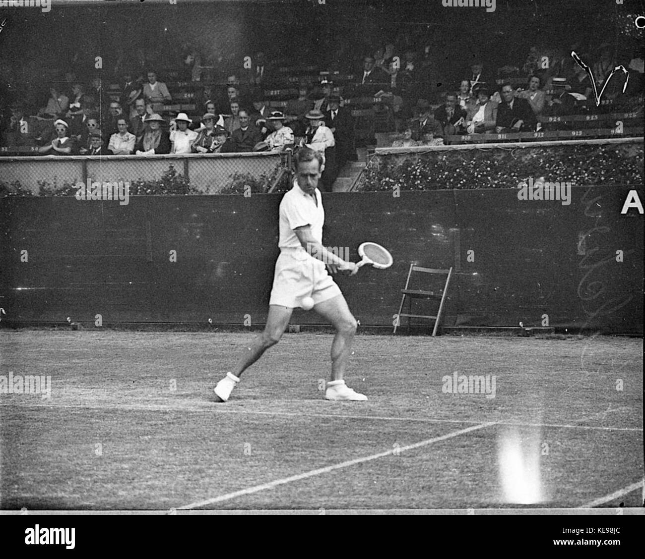 33835 Adrian Quist on centre court A White City Stock Photo - Alamy