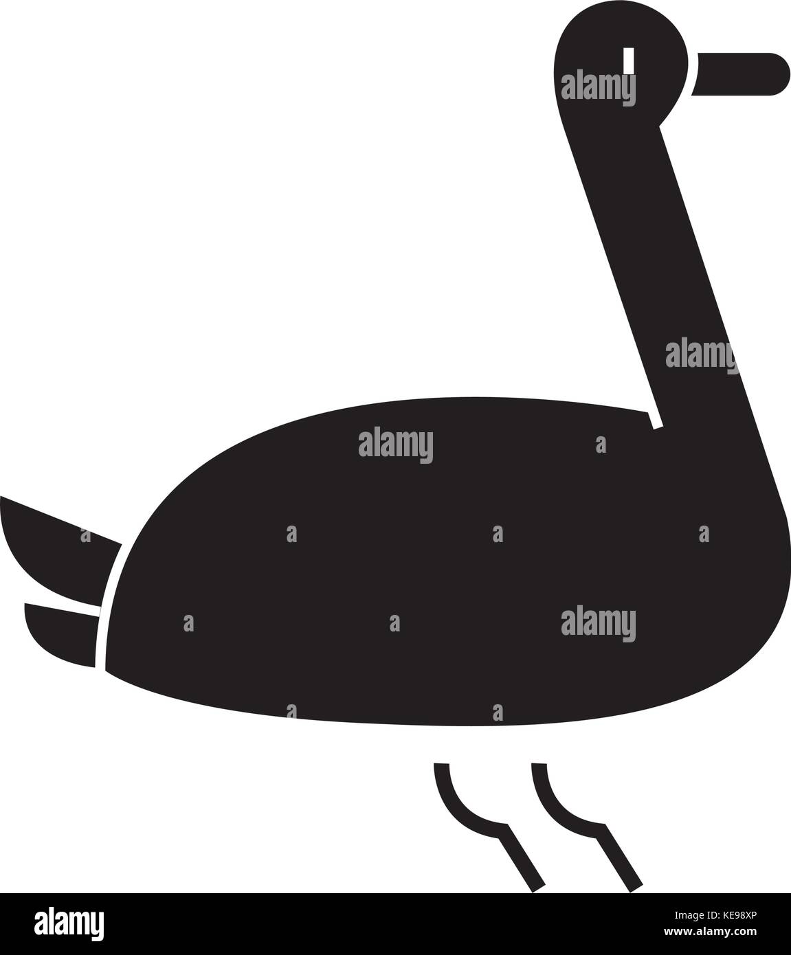 goose icon, vector illustration, sign on isolated background Stock ...