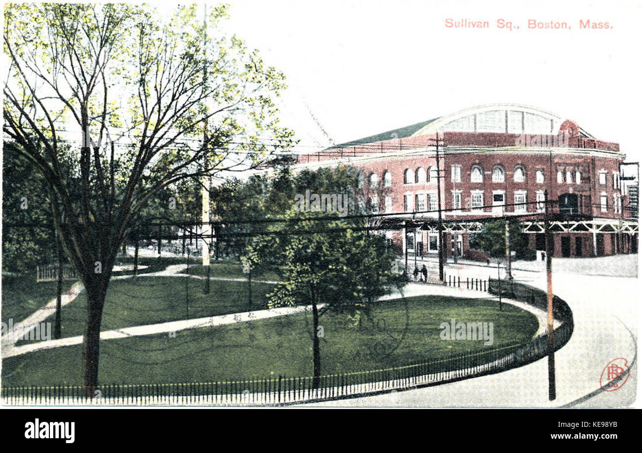 Sullivan Square station 1907 postcard Stock Photo - Alamy