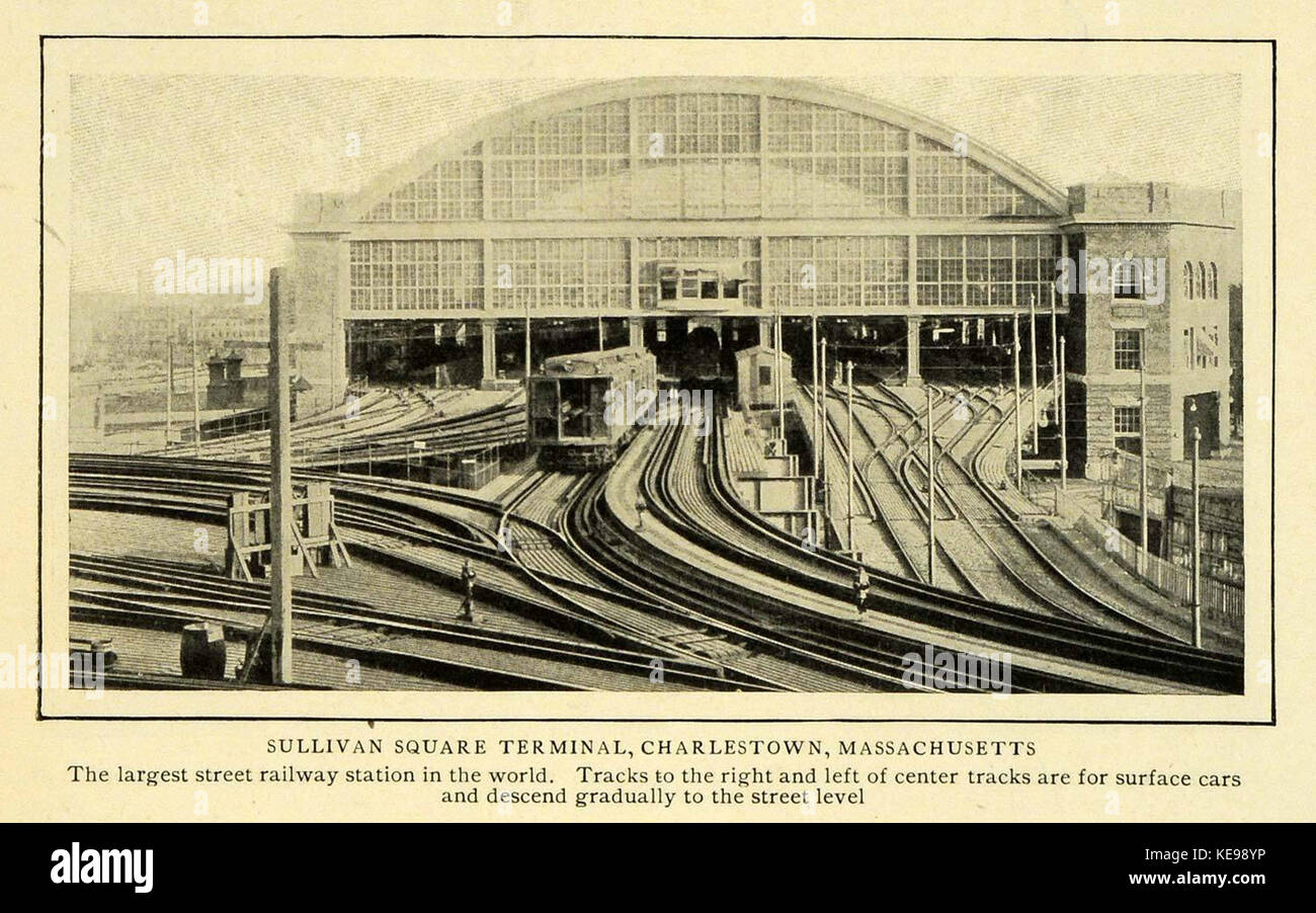 Sullivan Square Terminal 1903 print Stock Photo - Alamy