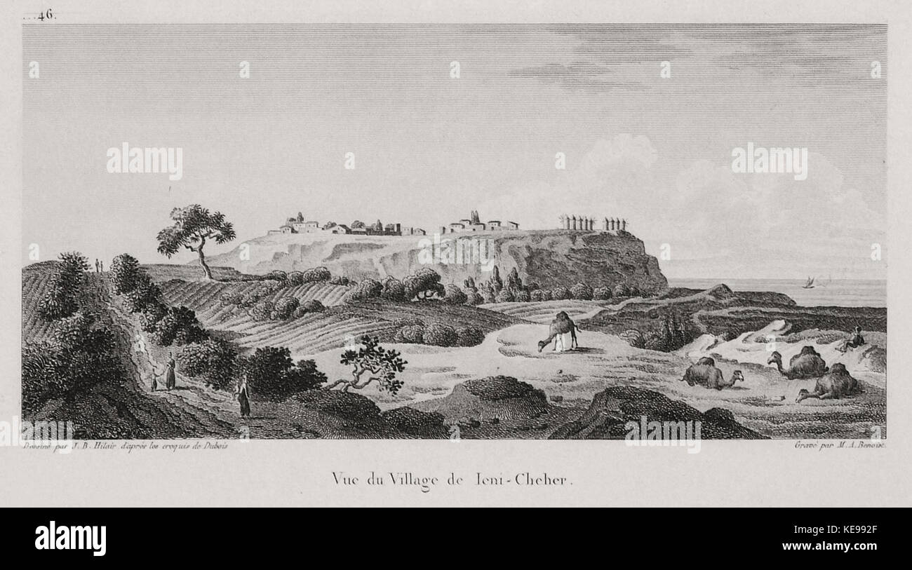 Vue du Village de Ieni Cheher Choiseul gouffier Gabriel Florent Auguste ...