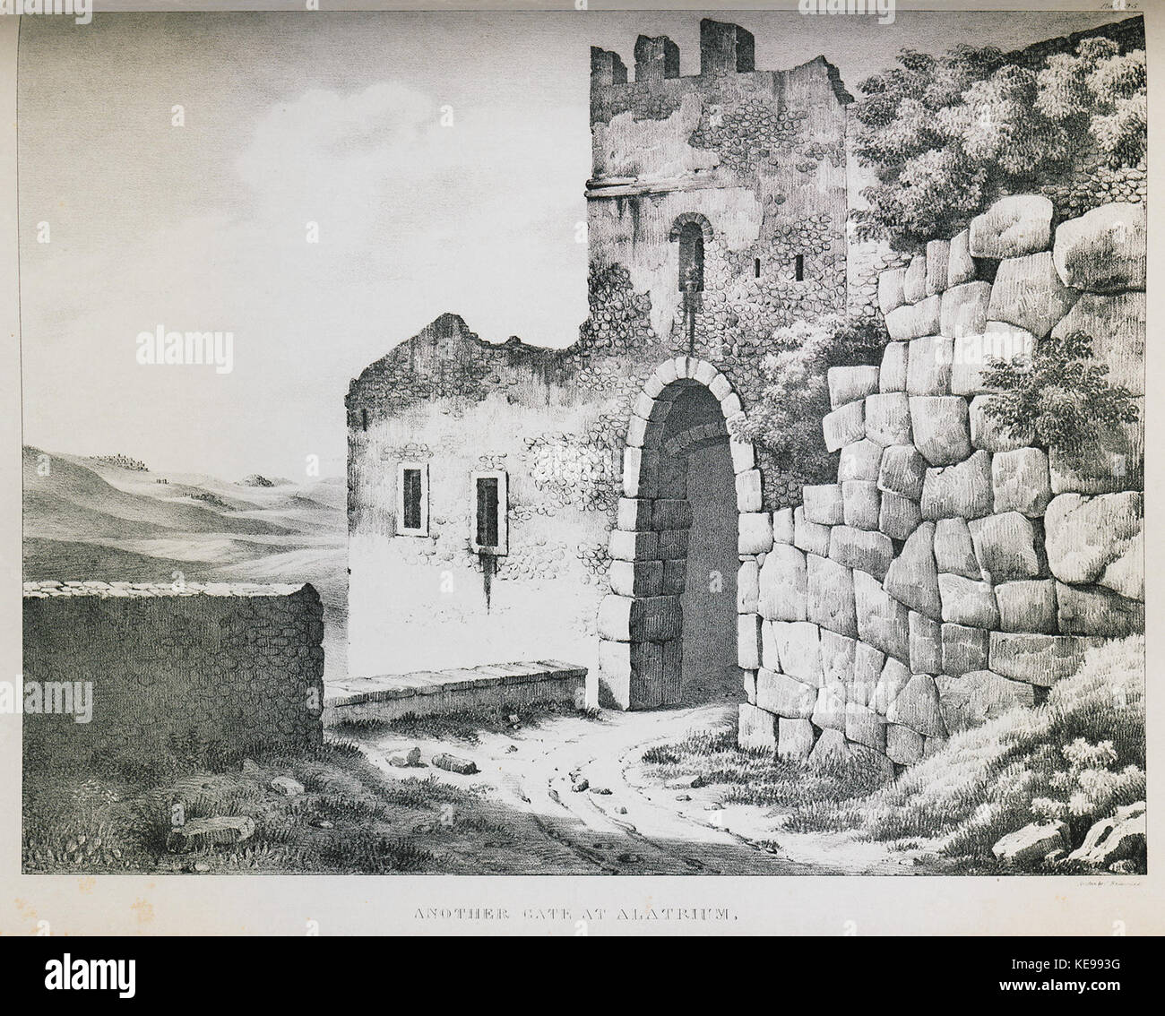 Another gate at Alatrium Dodwell Edward 1834 Stock Photo - Alamy