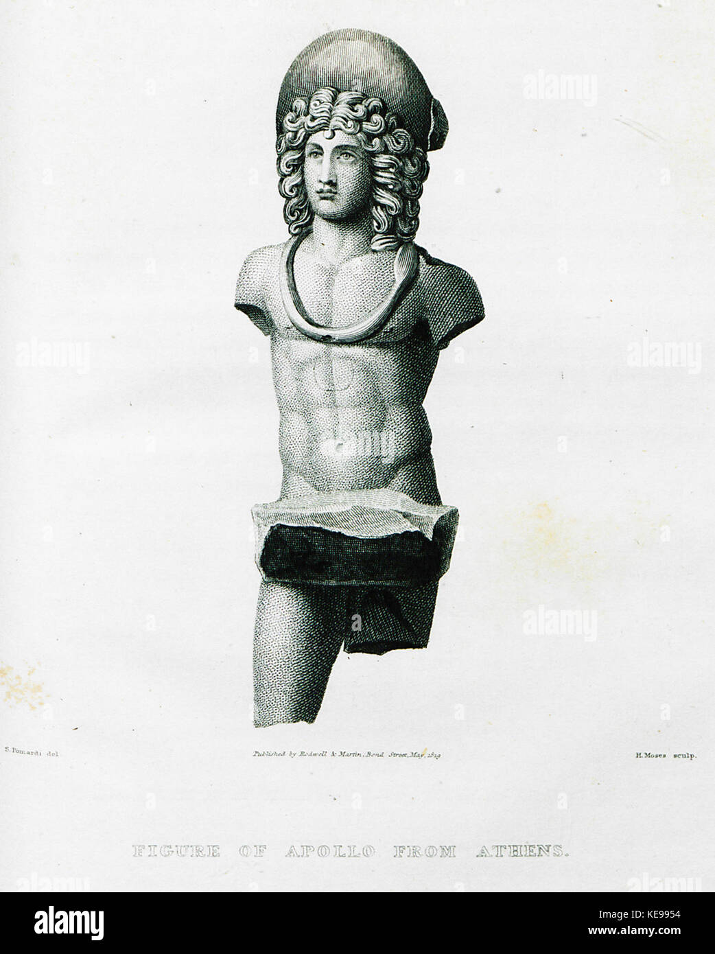 Figure of Apollo from Athens Dodwell Edward 1819 Stock Photo - Alamy
