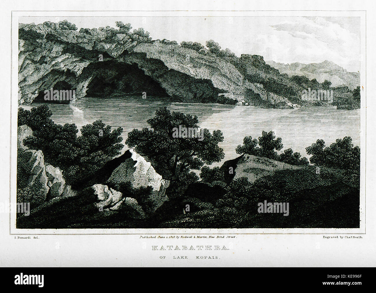 Katabathra of lake Kopais Dodwell Edward 1819 Stock Photo - Alamy