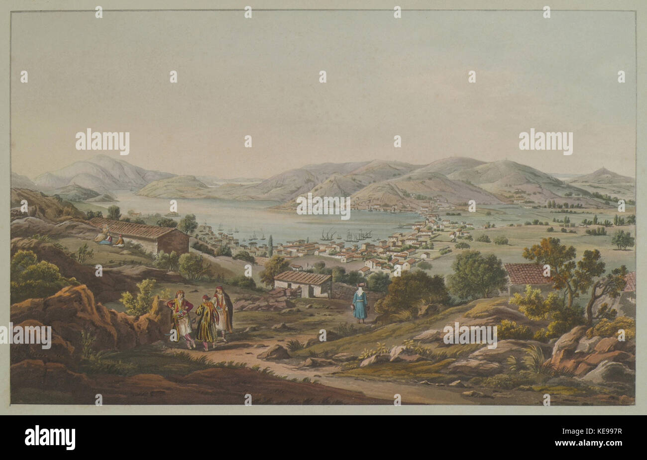 This map or illustration by Edward Dodwell from 1819 depicts Port Bathy ...