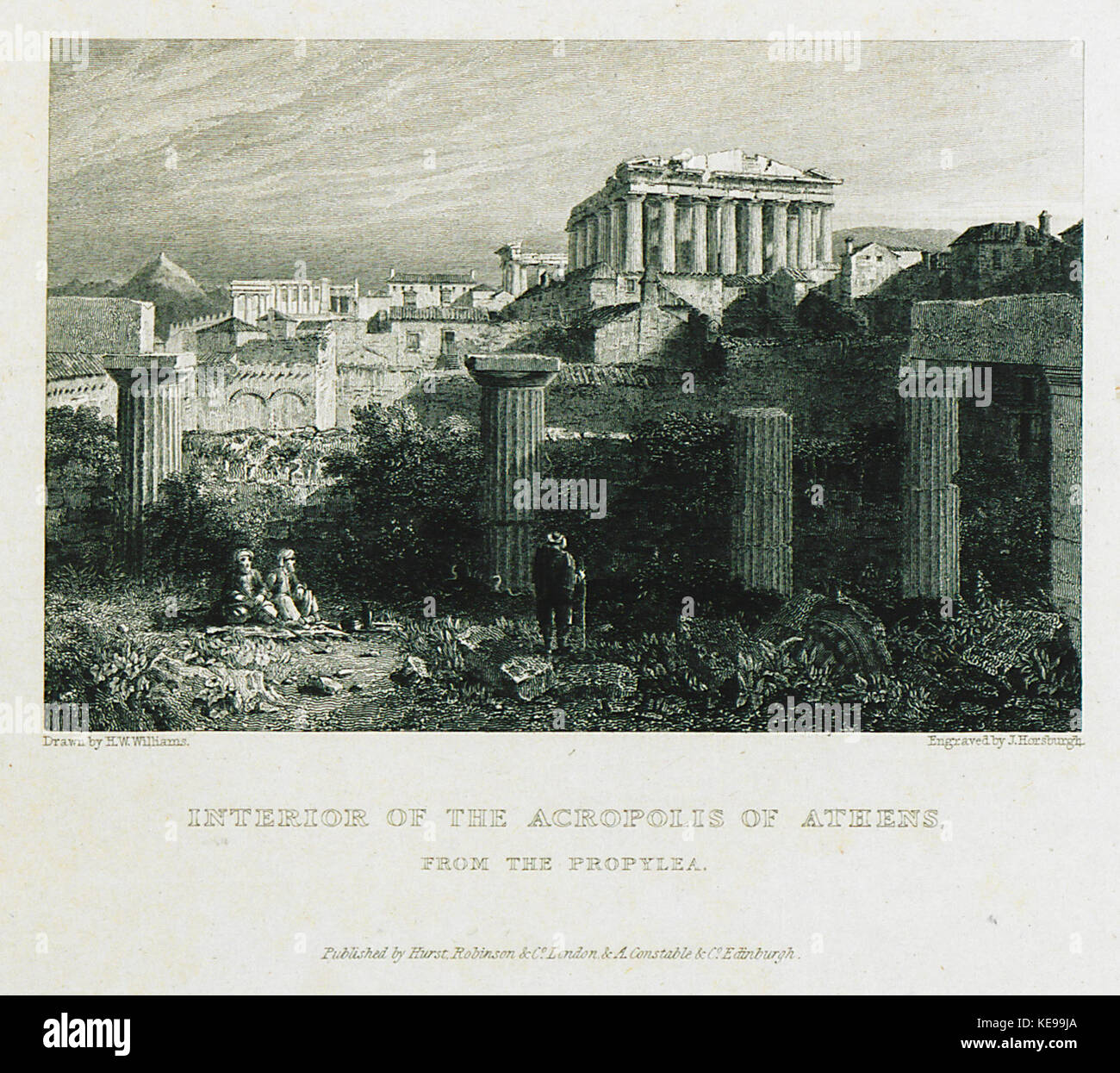 Interior of the Acropolis of Athens, from the Propylea Williams Hugh ...
