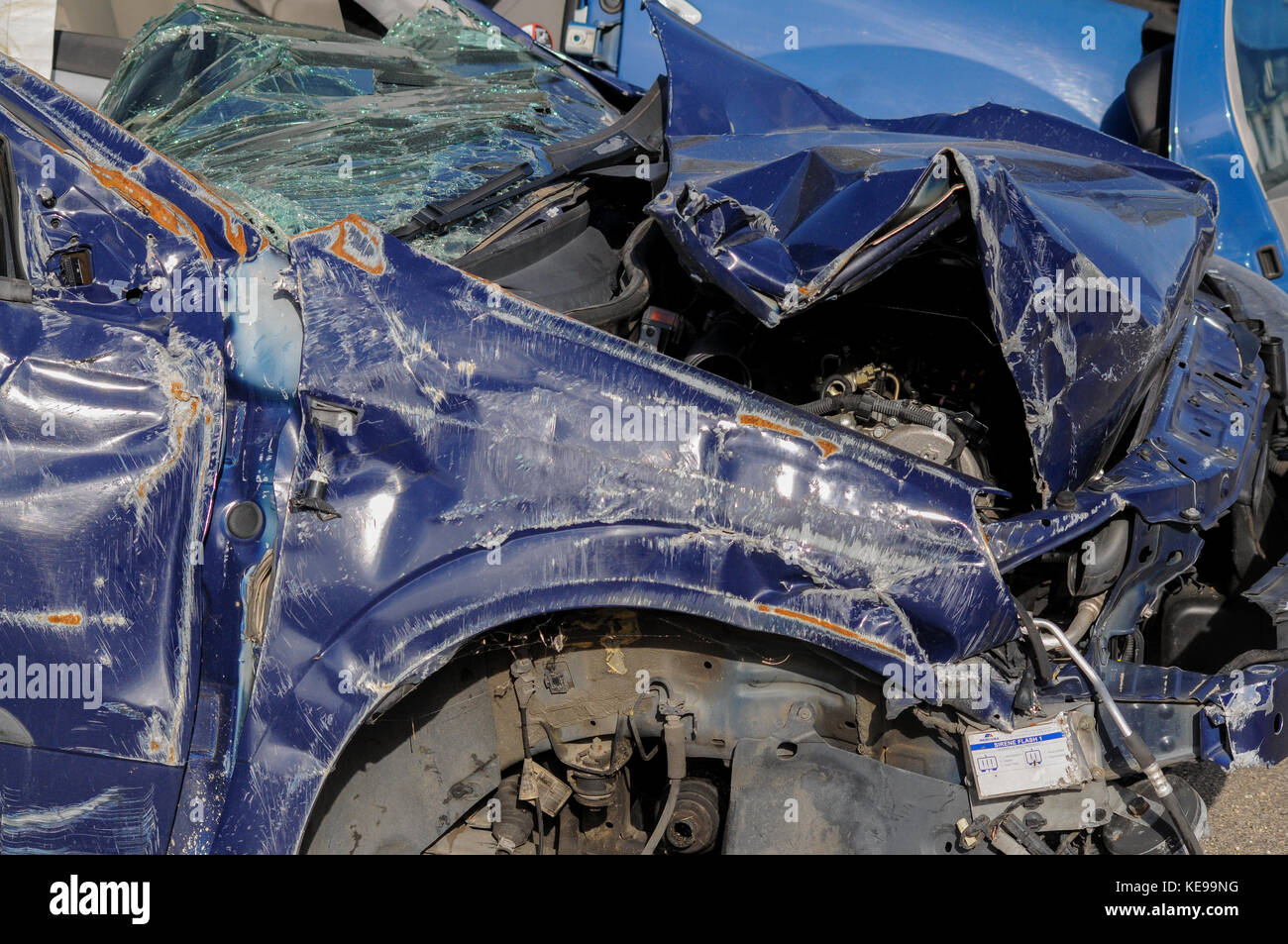 Close-up view of damaged cars, Lyon, France Stock Photo - Alamy