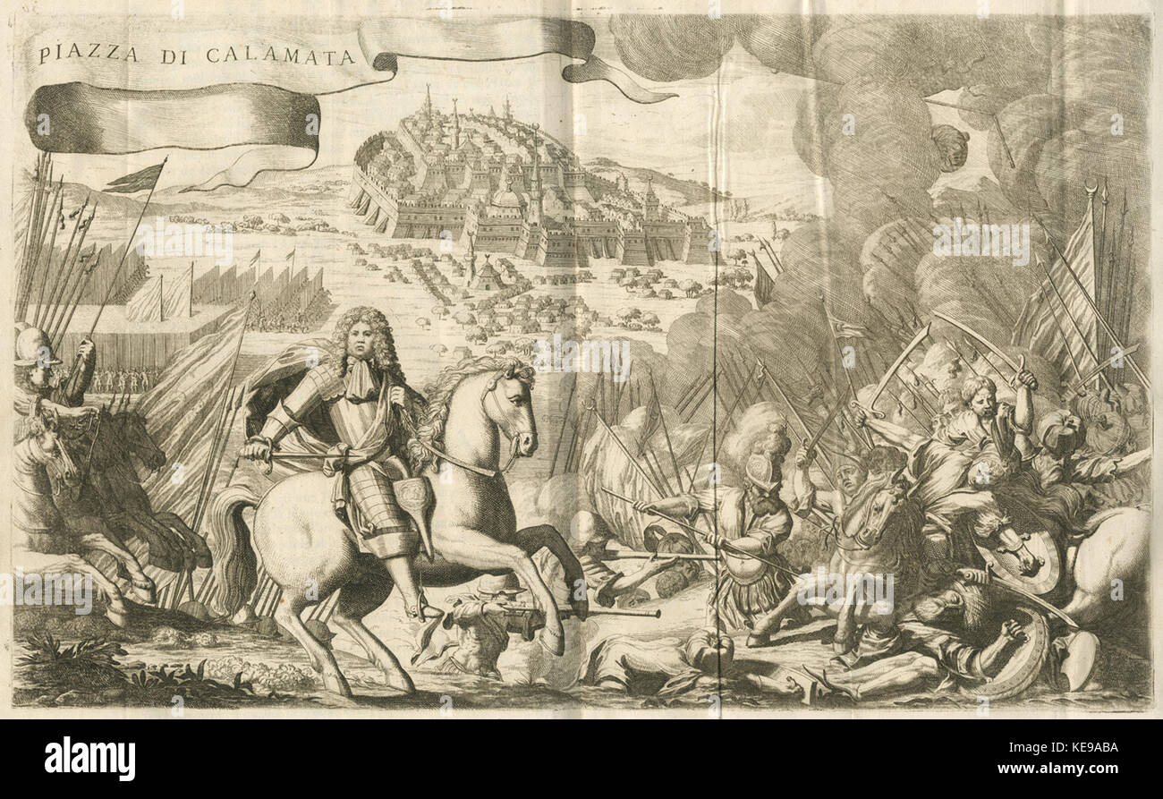 Piazza di Calamata Coronelli Vincenzo 1687 Stock Photo - Alamy