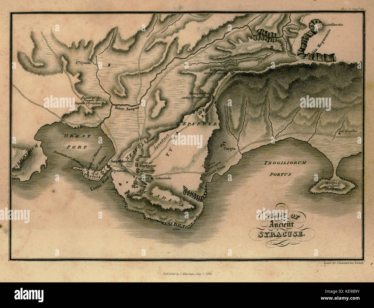 This plan of Ancient Syracuse, created by Hughes Thomas Smart in 1820 ...