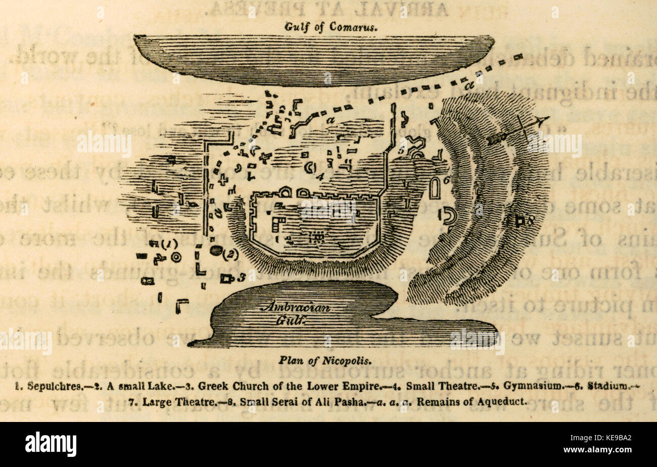 Plan of Nicopolis Hughes Thomas Smart 1820 Stock Photo - Alamy