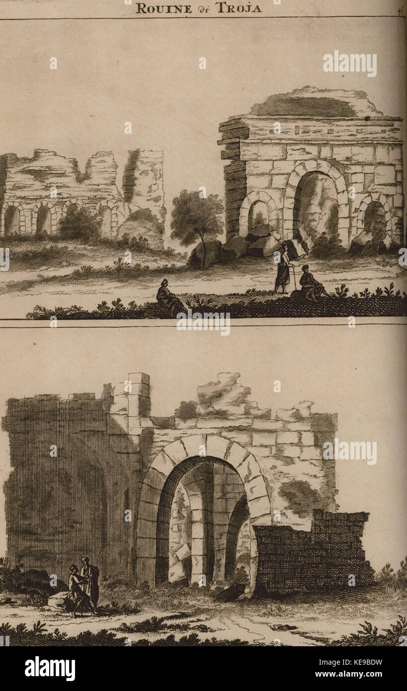 Rouine di Troja Bruyn Cornelis De 1714 Stock Photo - Alamy