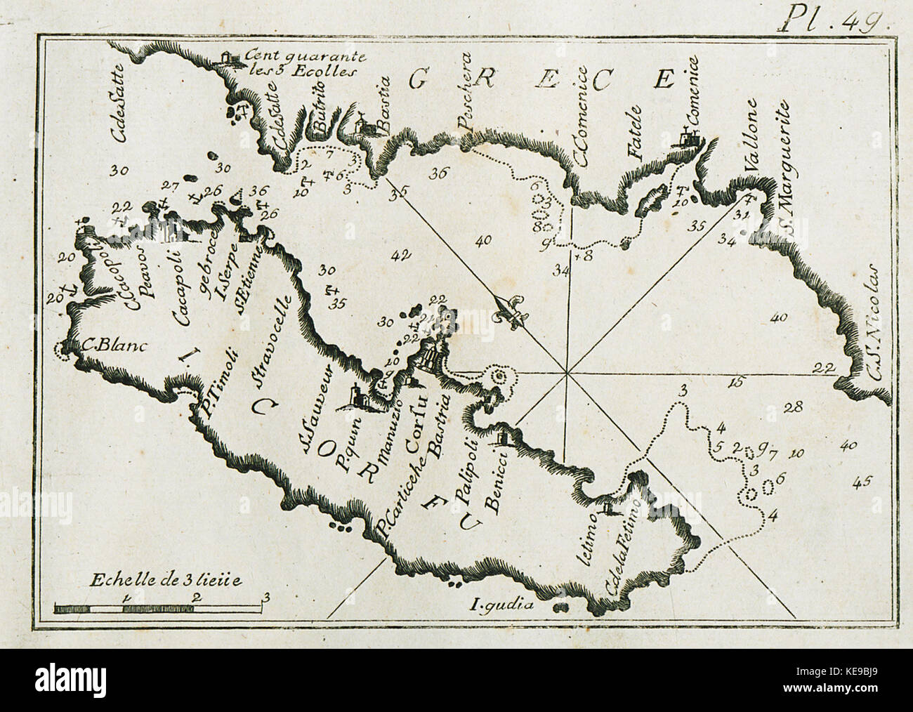 Map corfu hi-res stock photography and images - Alamy