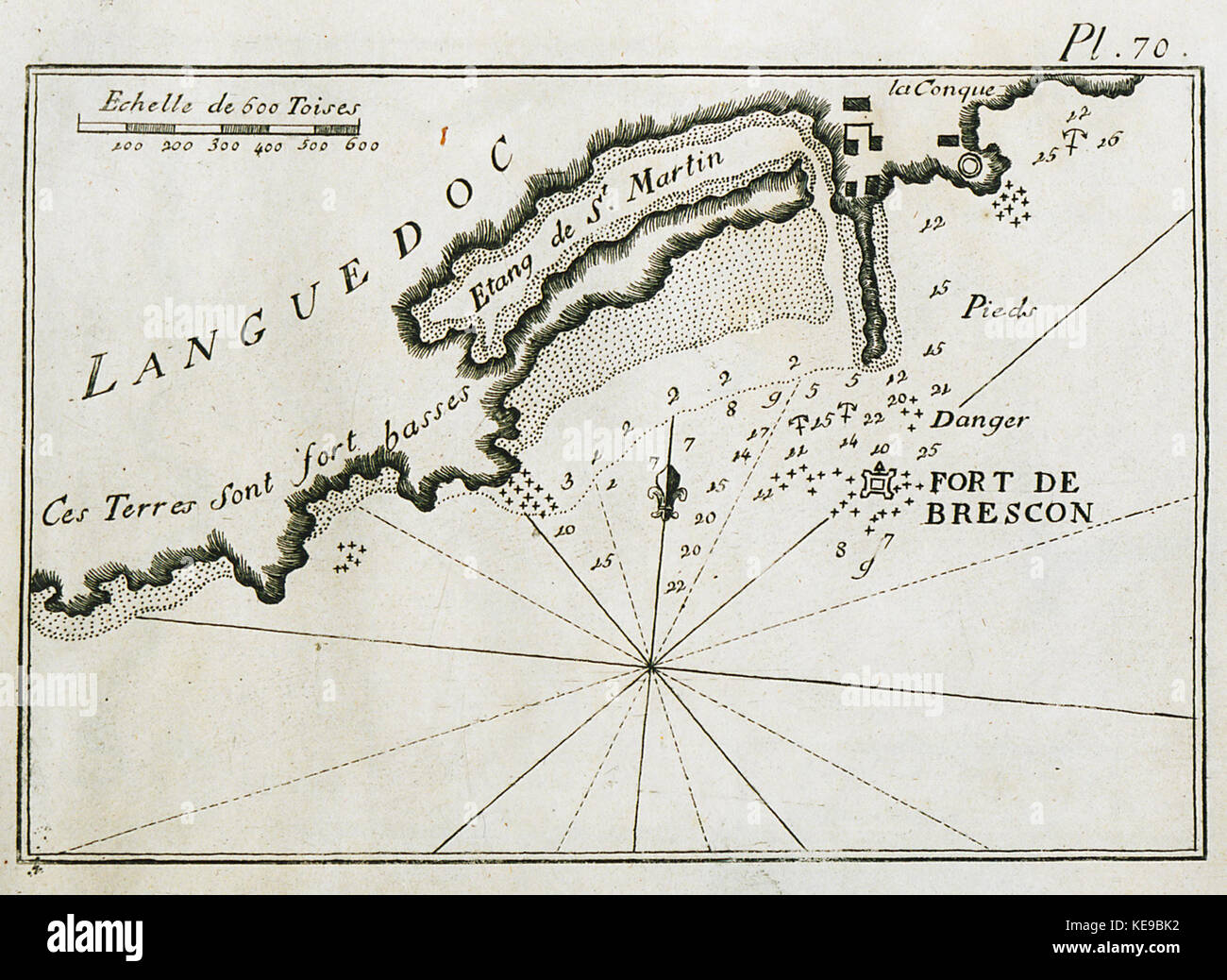 Map of the port of Agde in France Roux Joseph 1804 Stock Photo - Alamy