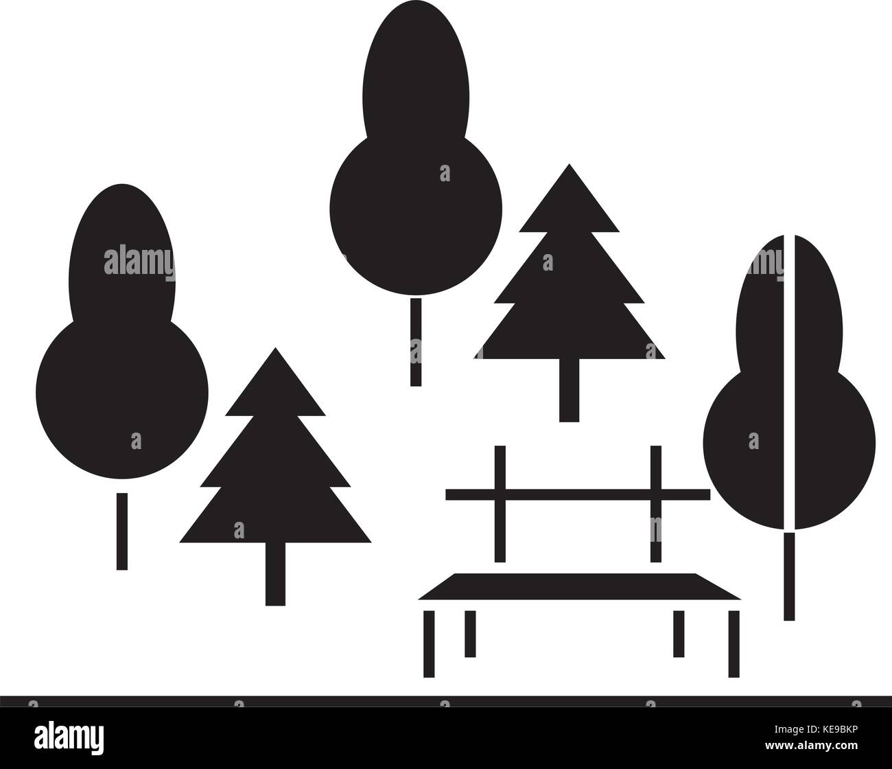 park icon, vector illustration, sign on isolated background Stock ...